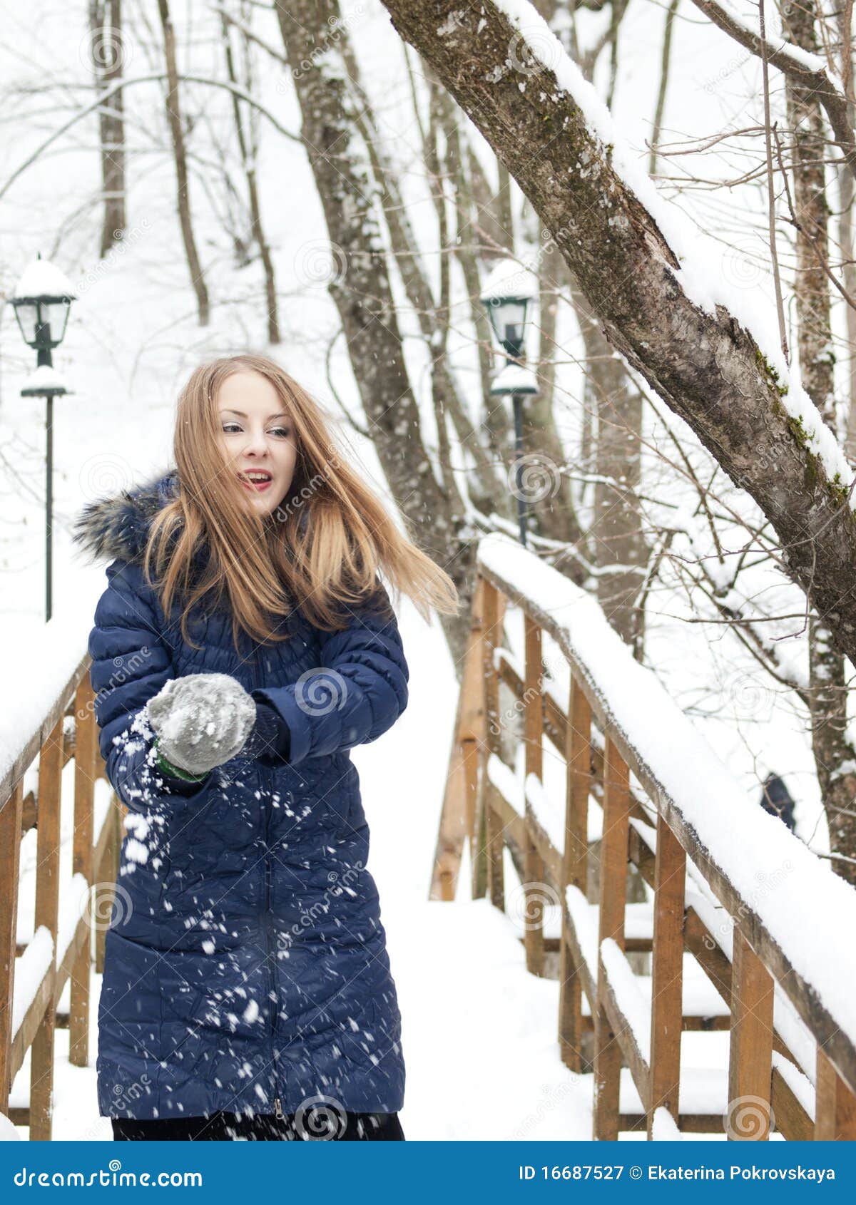 Snow girl stock image. Image of fashion, christmas, enjoy - 16687527
