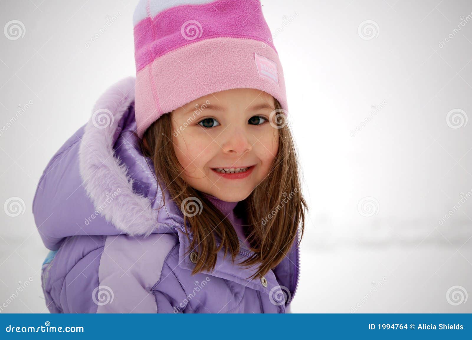 Snow Girl stock photo. Image of female, winter, coat, child - 1994764