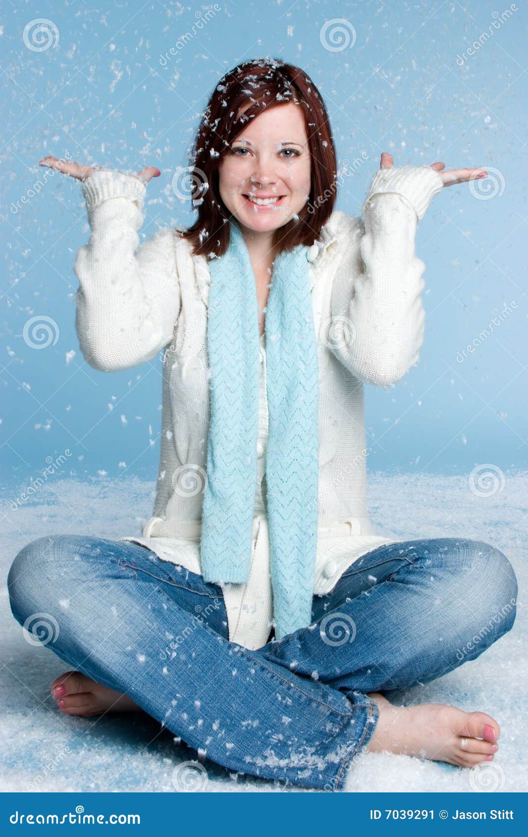 Snow Girl stock image. Image of people, smiling, teens - 7039291