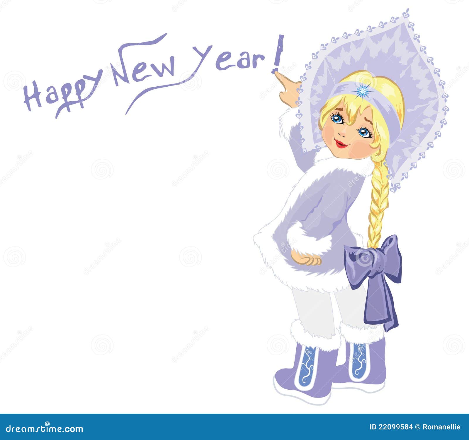 Snow girl illustration stock vector. Illustration of girl - 22099584