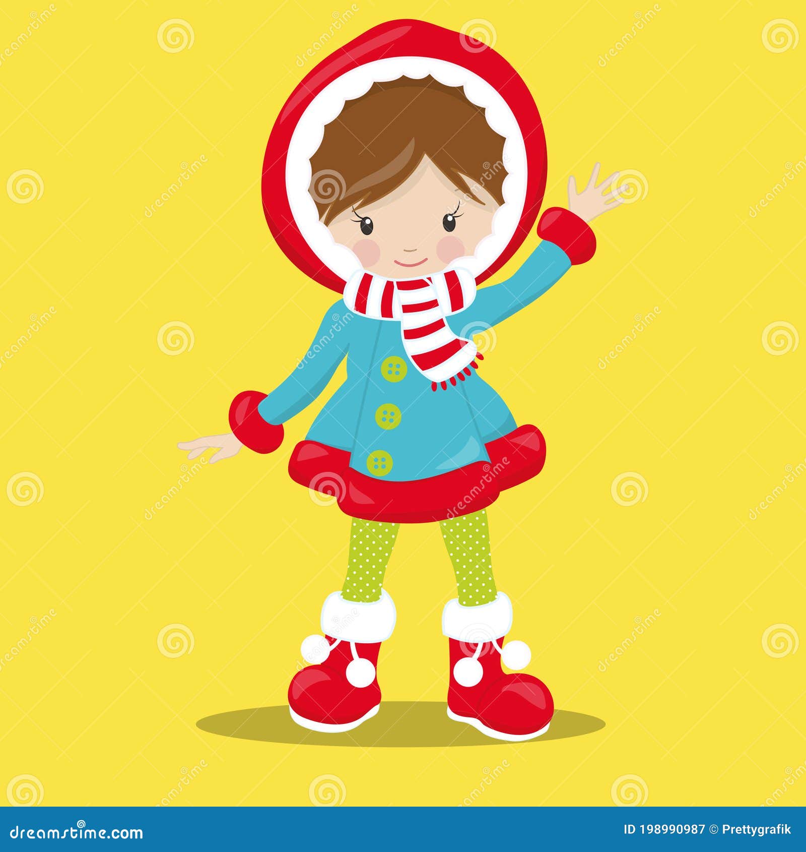 Snow girls 02 stock vector. Illustration of vector, girls - 198990987
