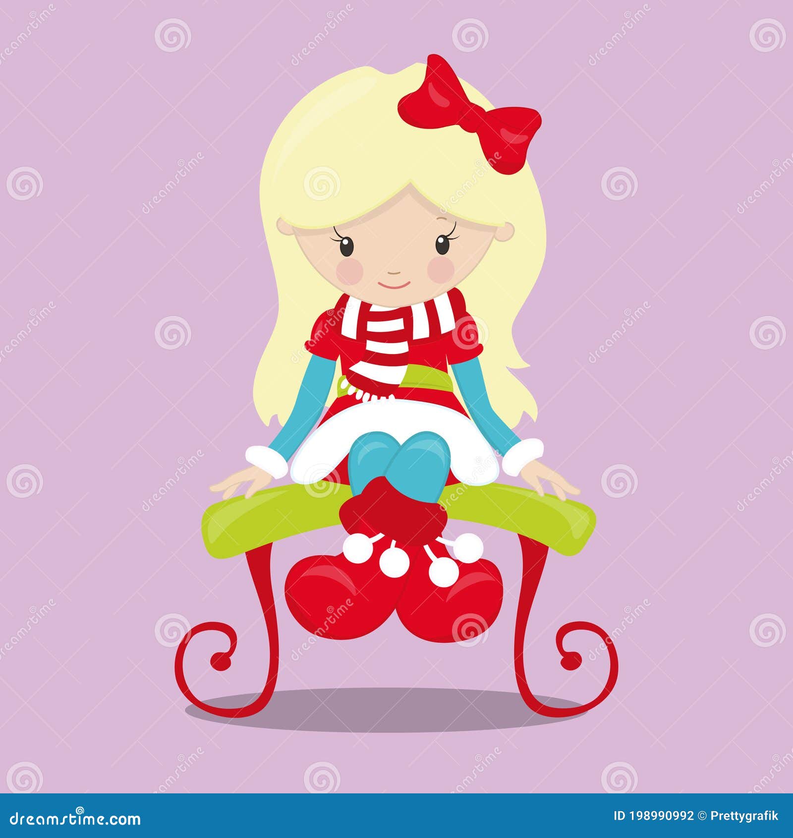 Snow girls 07 stock vector. Illustration of snow, cartoon - 198990992