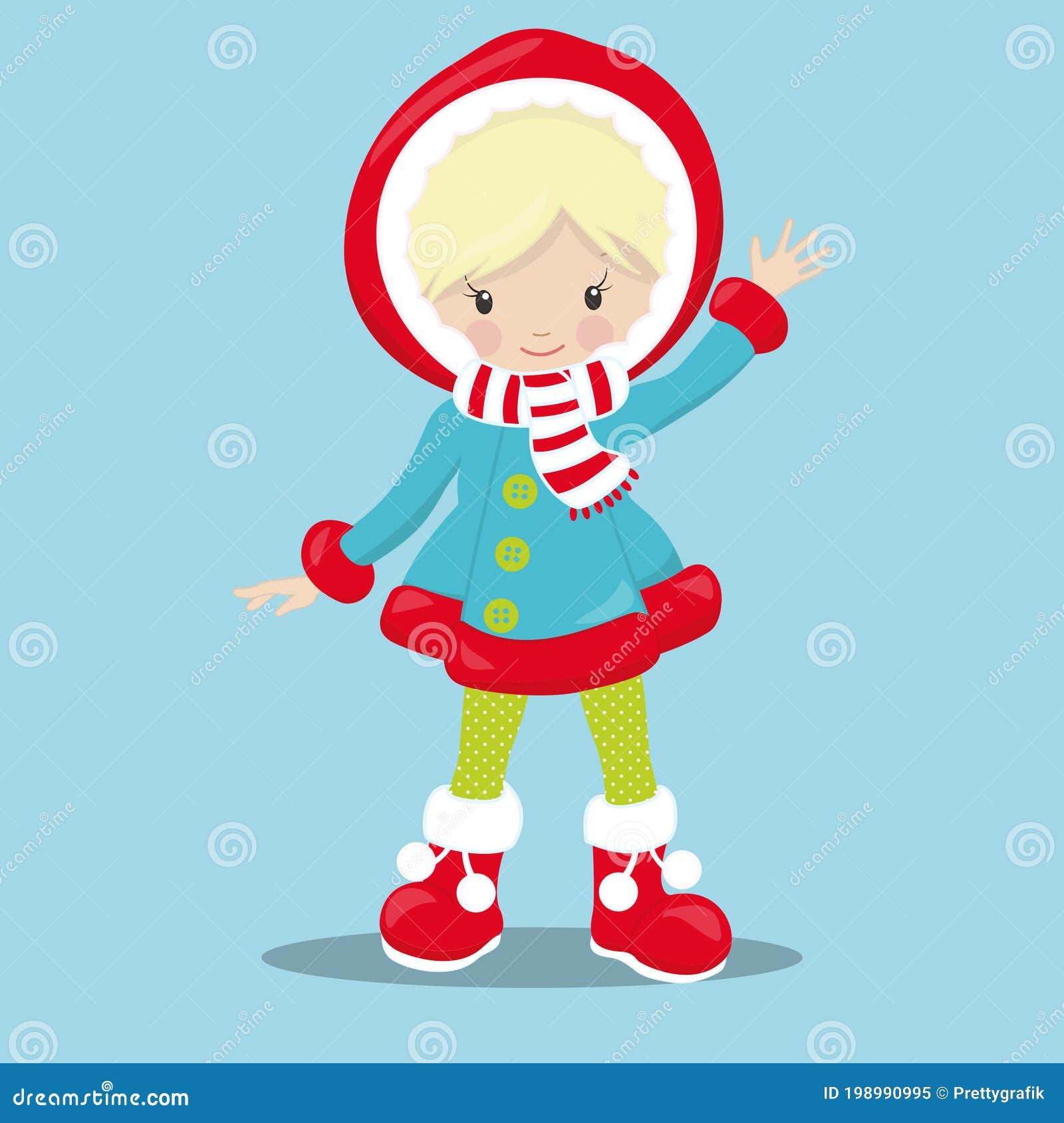 Snow girls 11 stock vector. Illustration of cartoon - 198990995