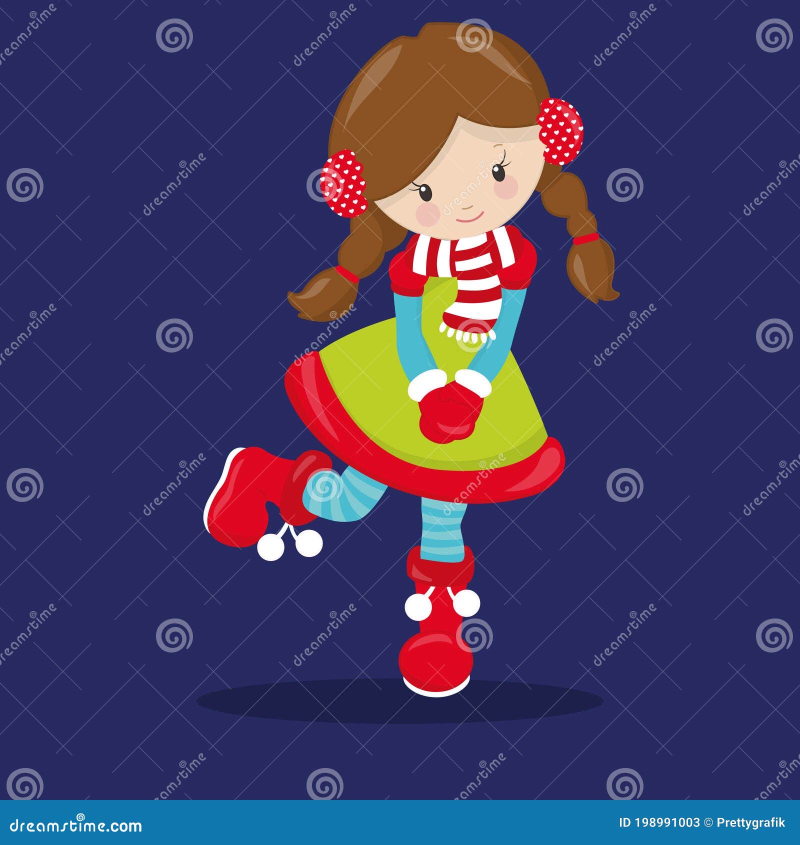 Snow girls 15 stock vector. Illustration of cartoon - 198991003