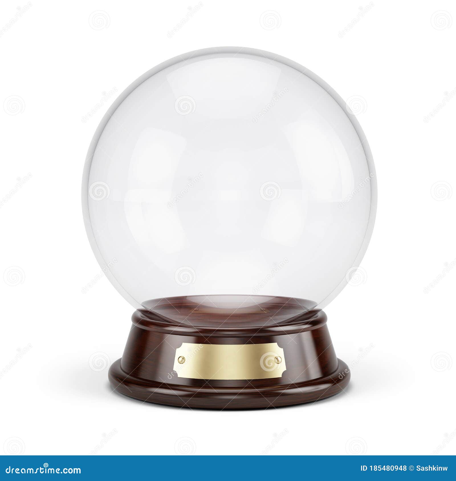 Snow Globe Ball or Magic Ball Isolated on White Stock Illustration ...