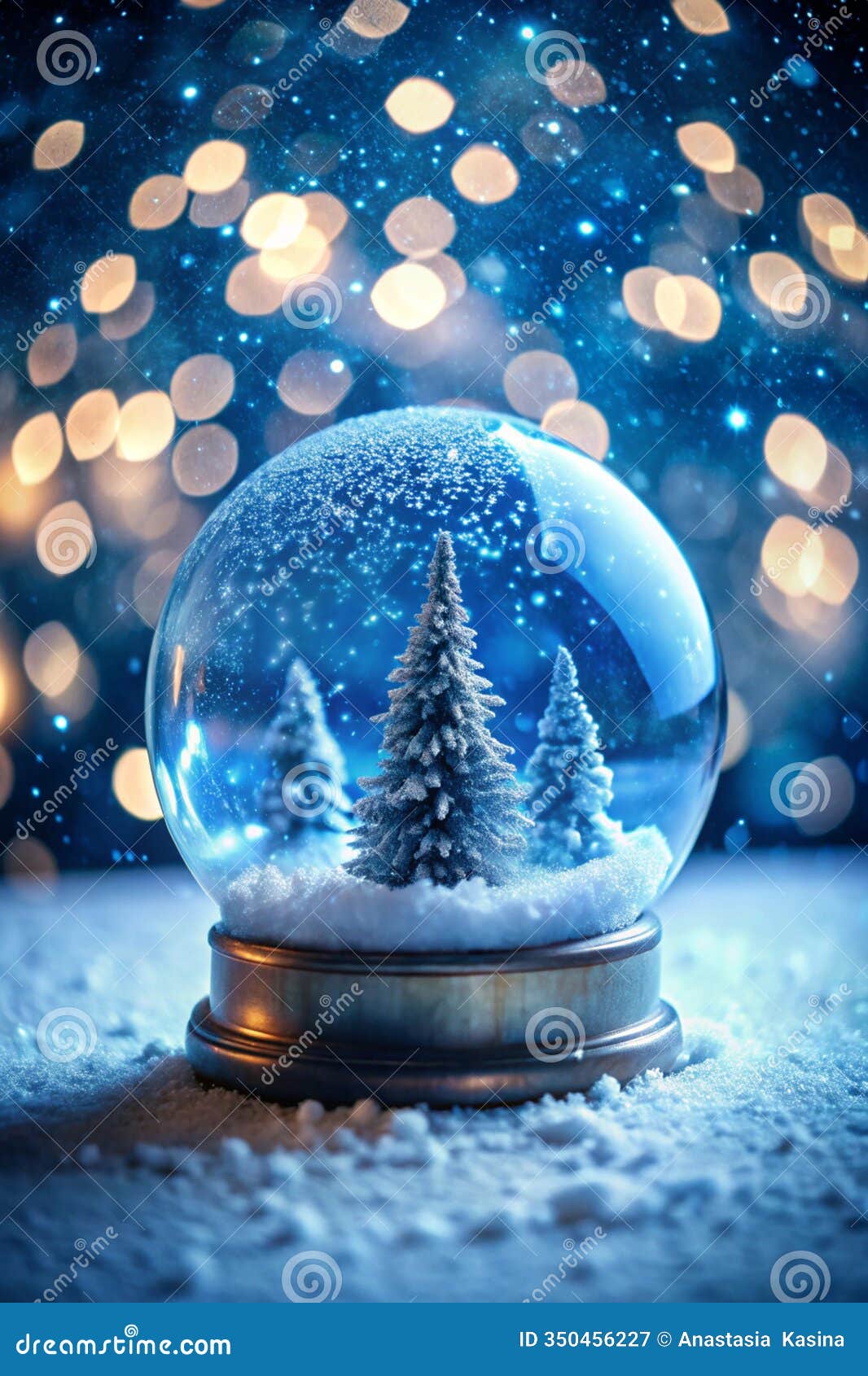 A small crystal snow globe stock illustration. Illustration of ...