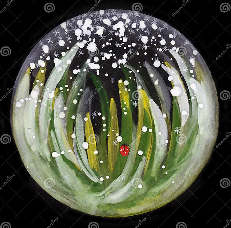Snow globe stock illustration. Illustration of nature - 70295114