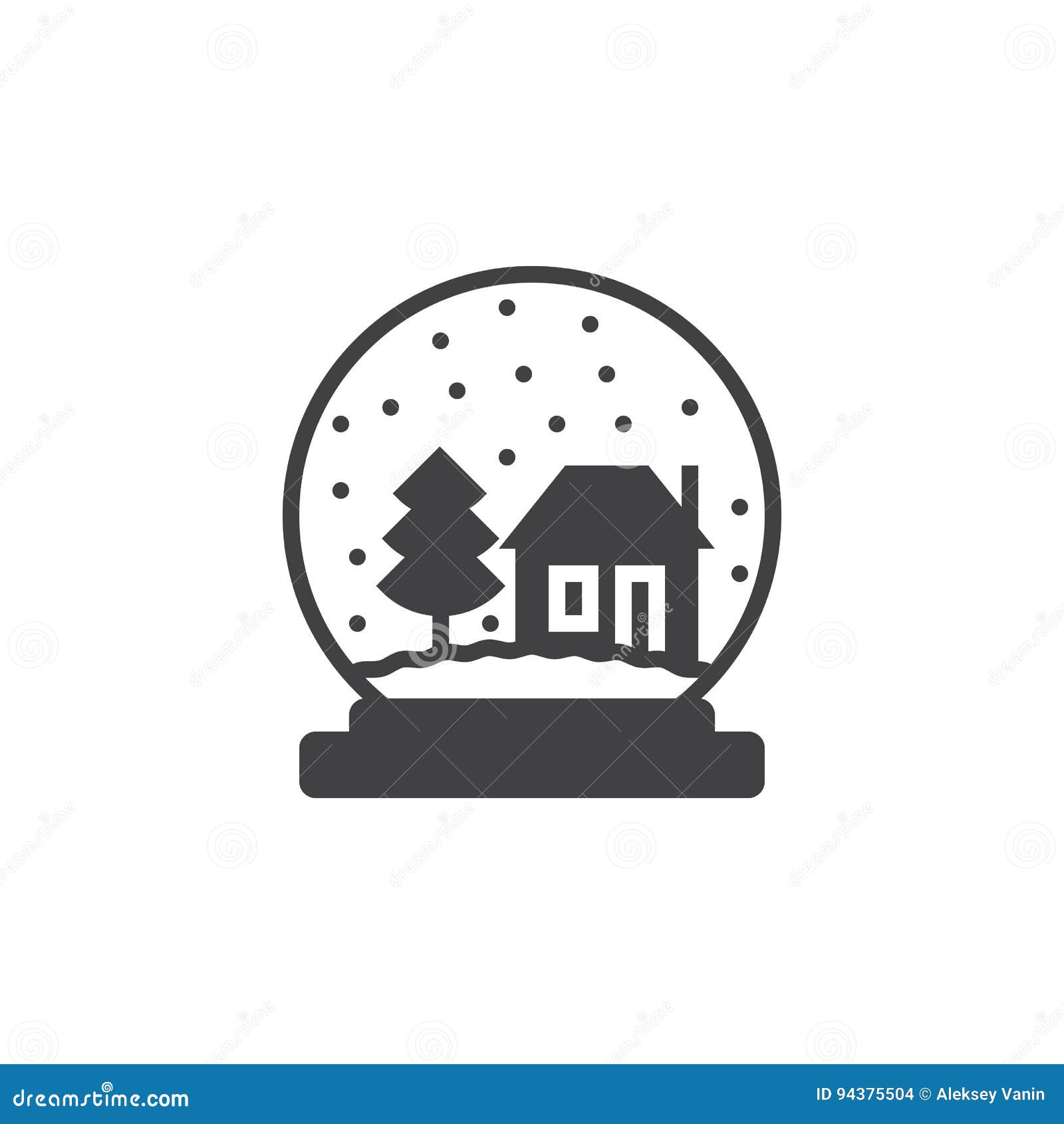 Snow Globe Icon Vector, Filled Flat Sign, Solid Pictogram Isolated on ...