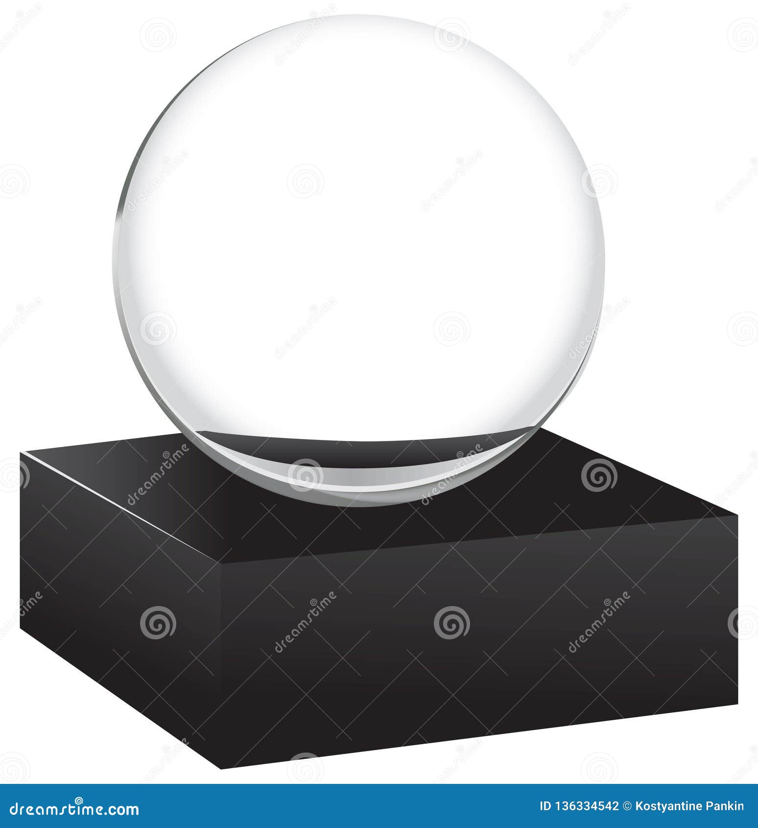 Snow globe or magic ball stock vector. Illustration of globe - 136334542