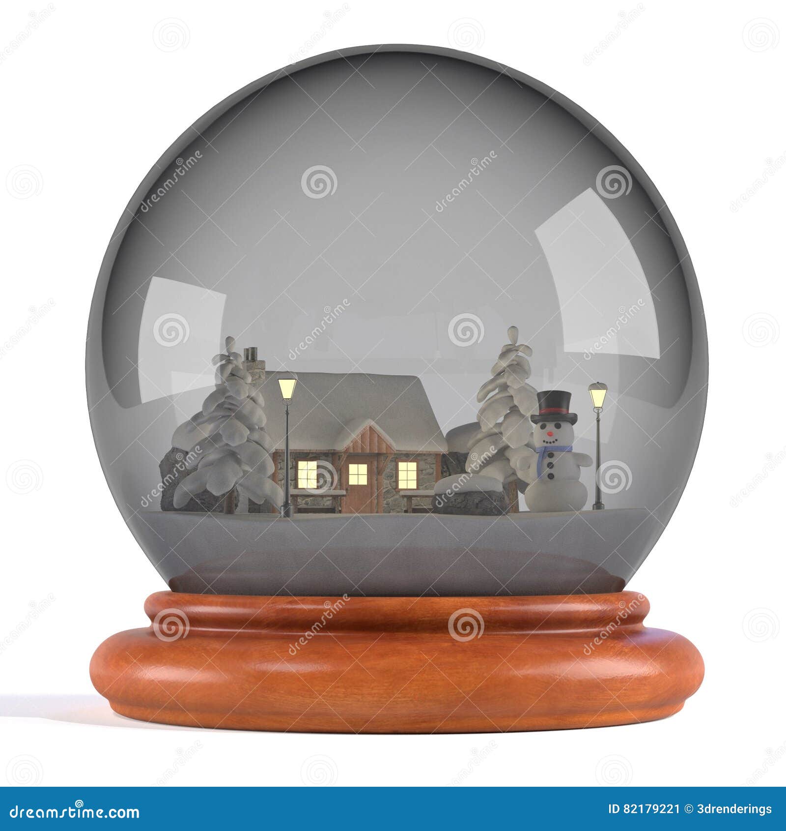 Snow globe stock illustration. Illustration of snowglobe - 82179221