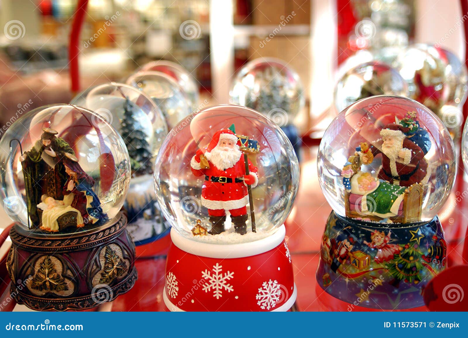 Snow globes christmas stock image. Image of ornamental - 11573571