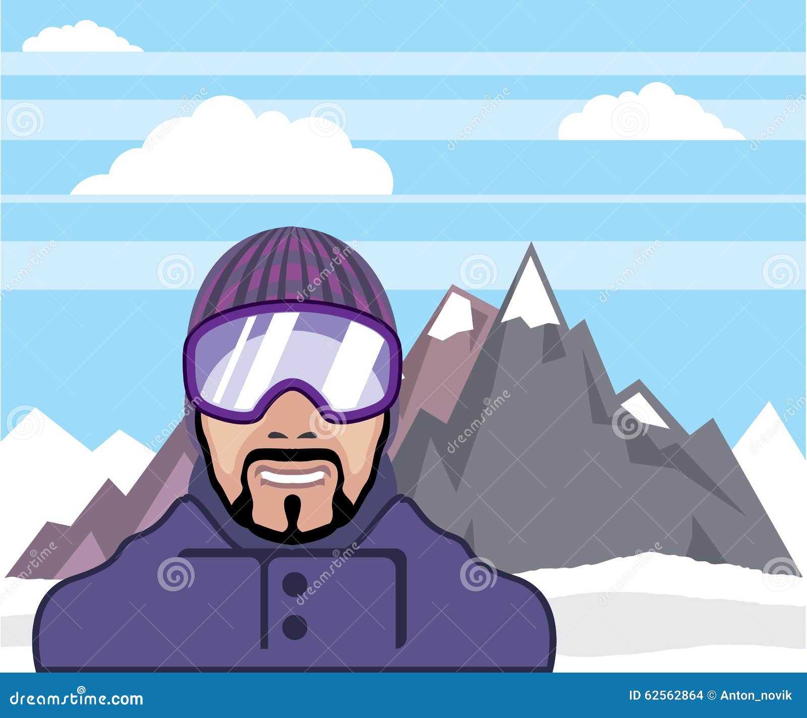 Snow Goggles Vector Icon Sign Symbol Stock Illustration | CartoonDealer ...