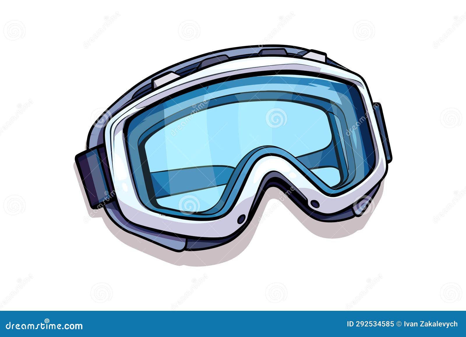 Snow Goggles Sticker. Vector Illustration Design Stock Vector ...