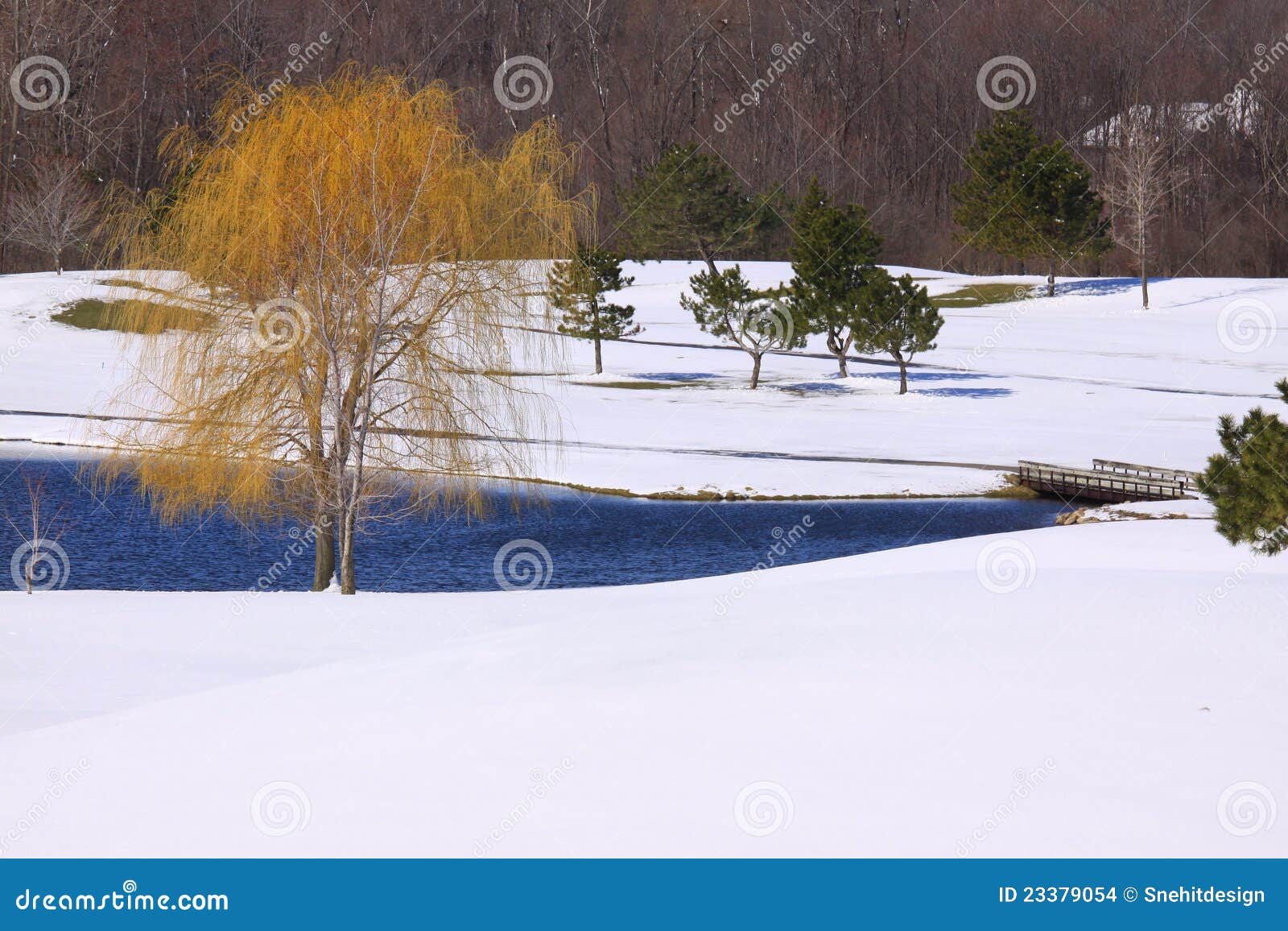 Snow on the Golf course stock photo. Image of golf, outdoor - 23379054