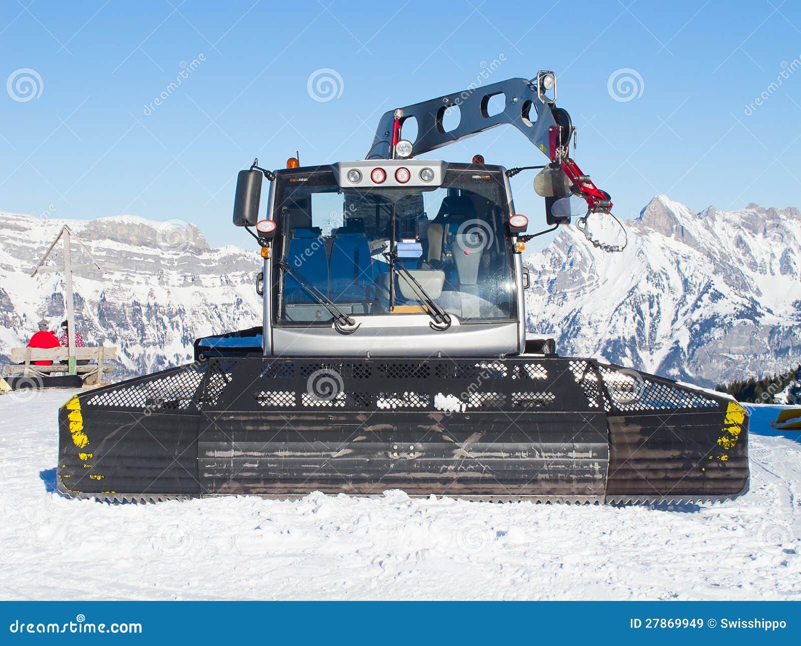 Snow groomer stock image. Image of snowplow, landscape - 27869949
