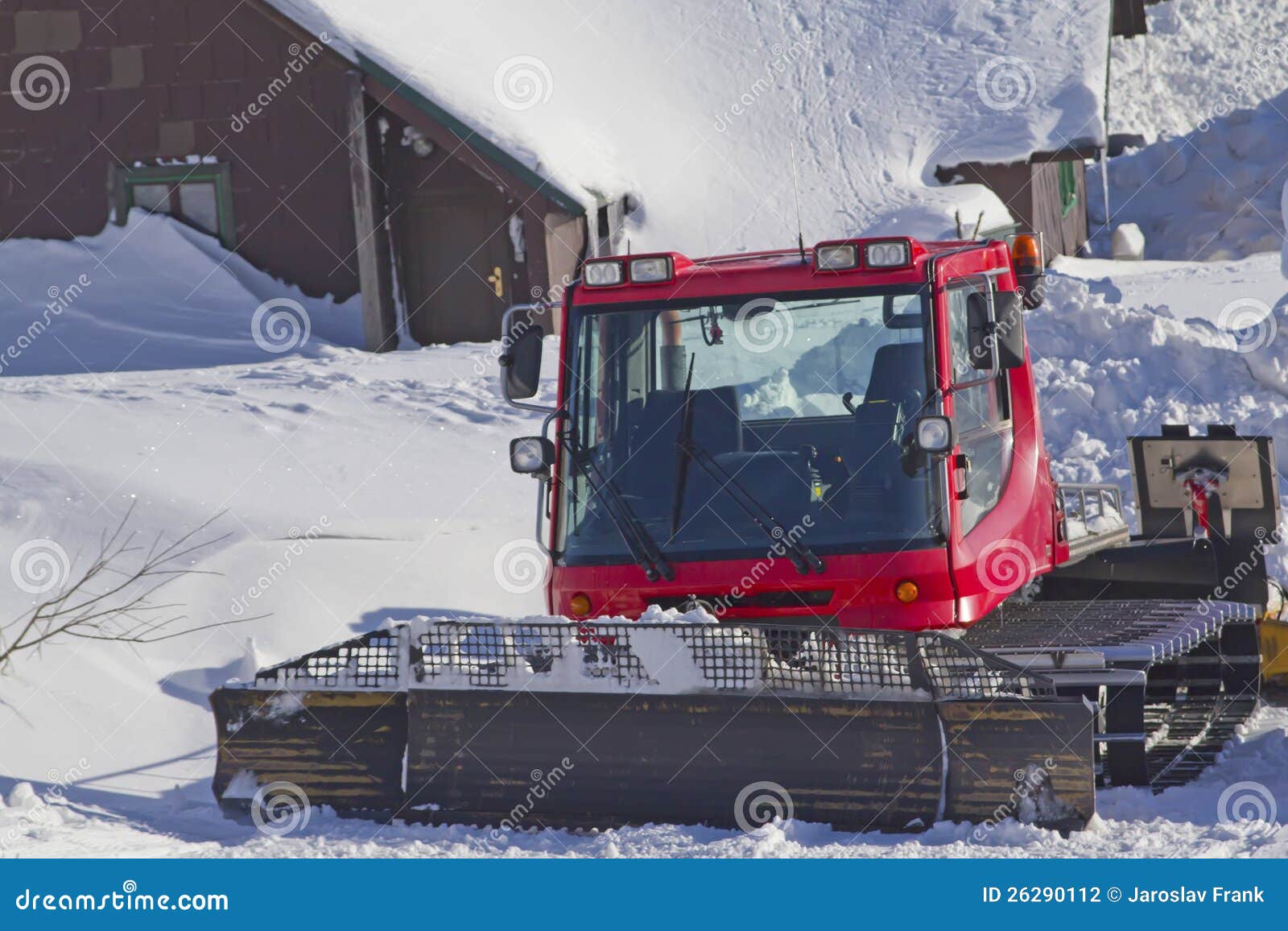A Snow Groomer Ready To Use Stock Photo - Image of tourism, help: 26290112