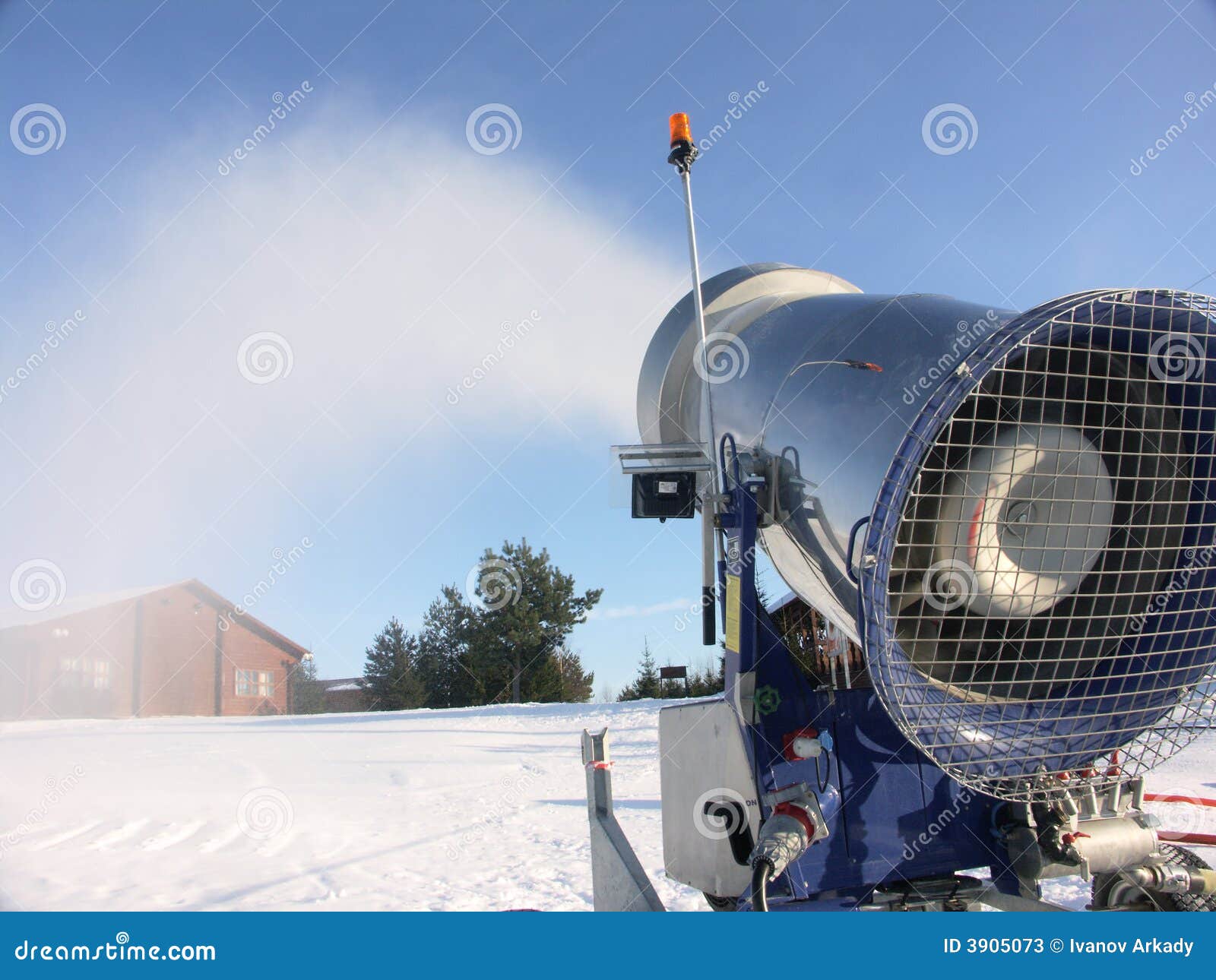 Snow gun stock image. Image of machine, alps, powder, park - 3905073