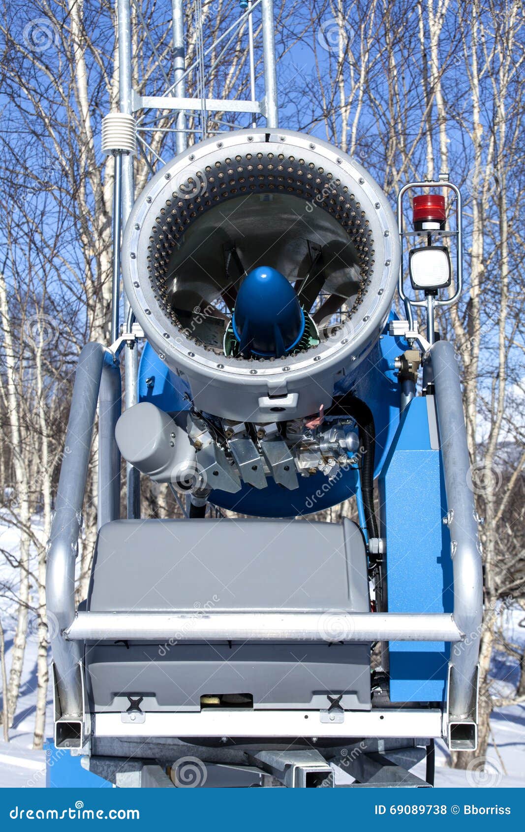 Snow Gun at Ski Resort in Winter on Kamchatka Stock Photo - Image of ...