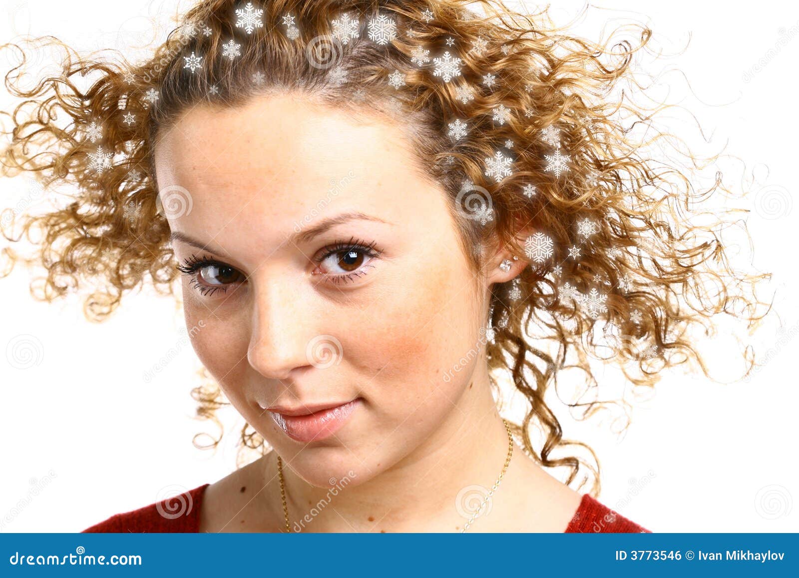 Snow hairs stock photo. Image of pretty, adult, woman - 3773546