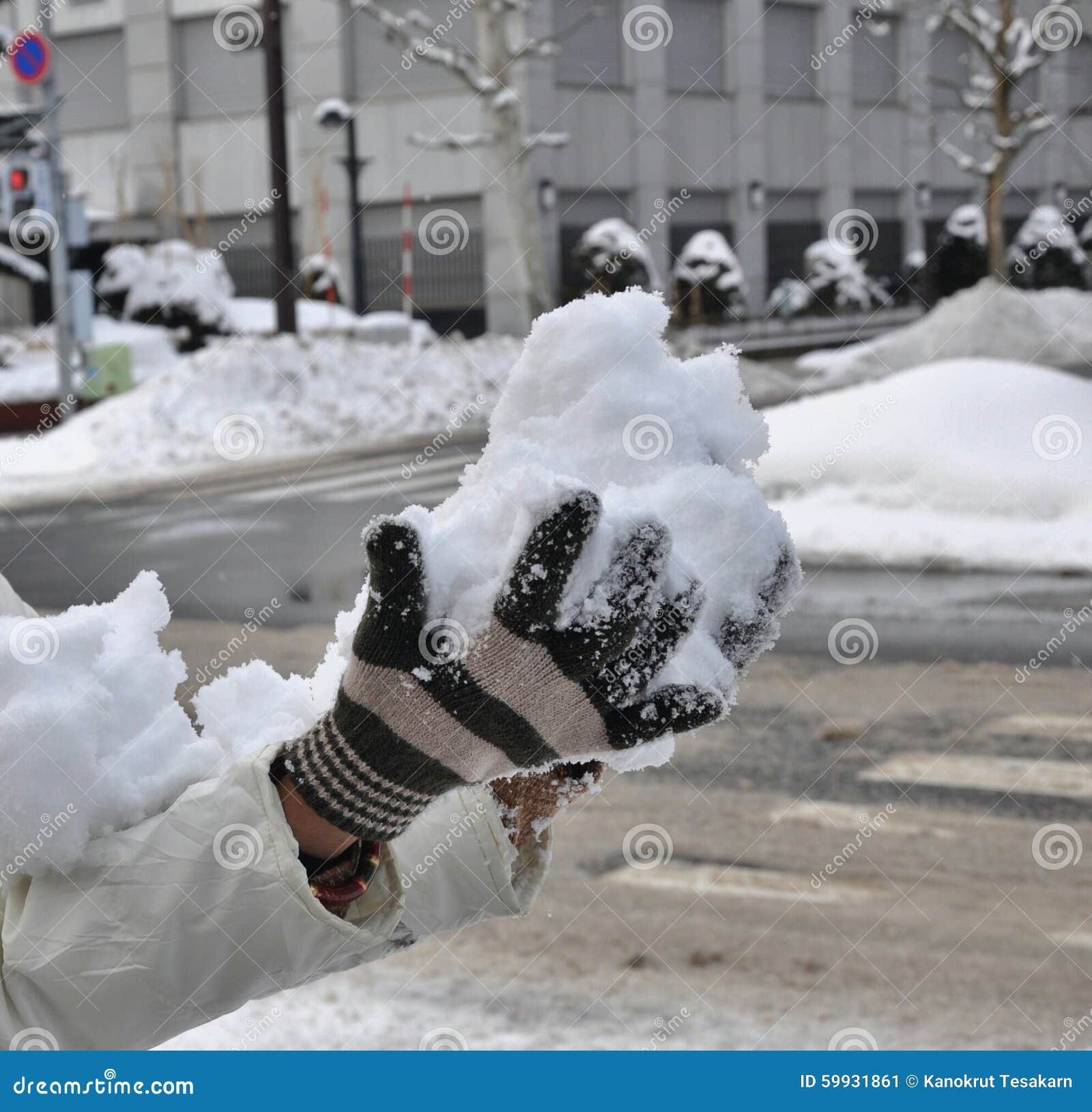 Snow in hand stock image. Image of cold, hand, white - 59931861