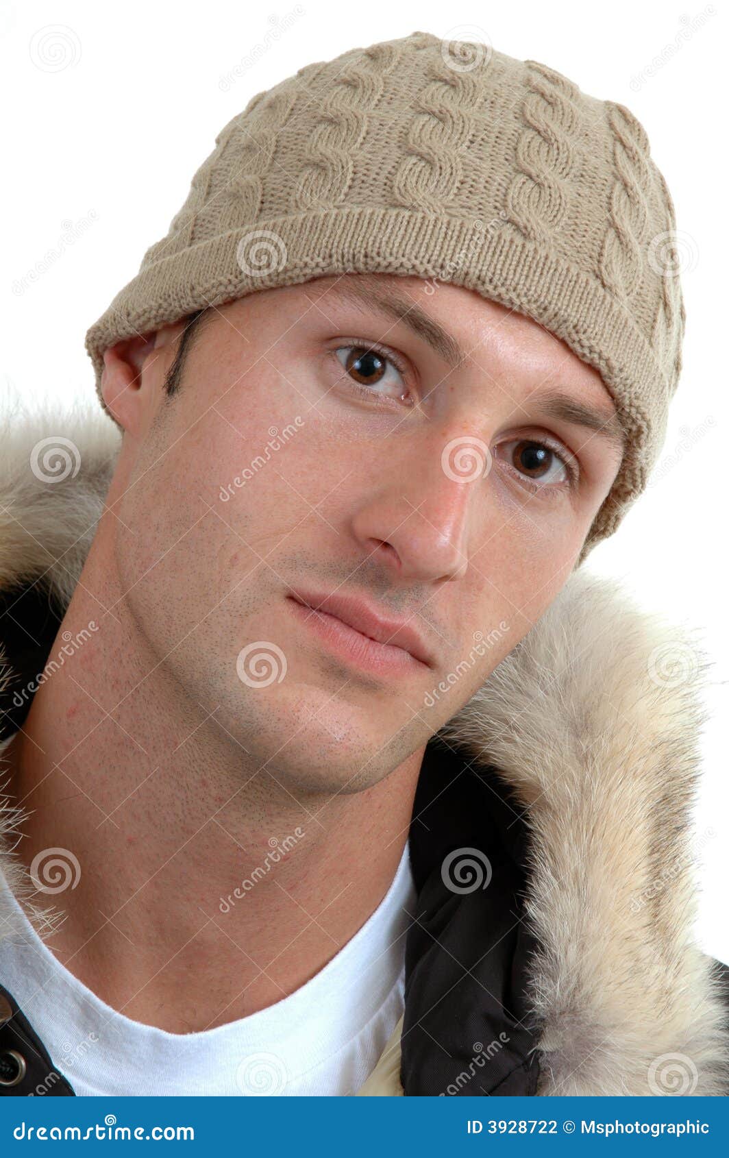 Snow hat stock photo. Image of brown, model, eyes, winter - 3928722