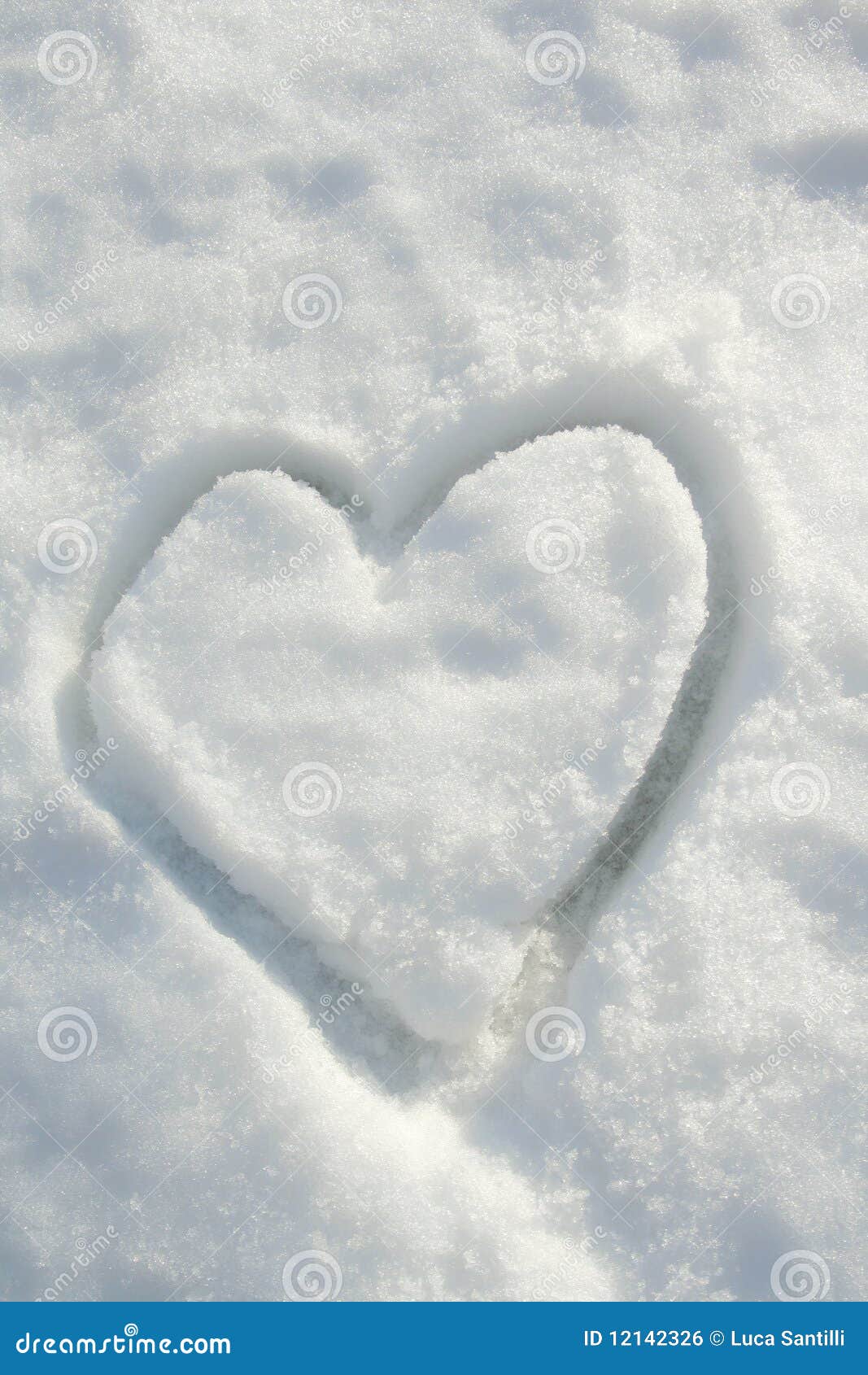 Snow heart stock photo. Image of love, puffy, glacier - 12142326