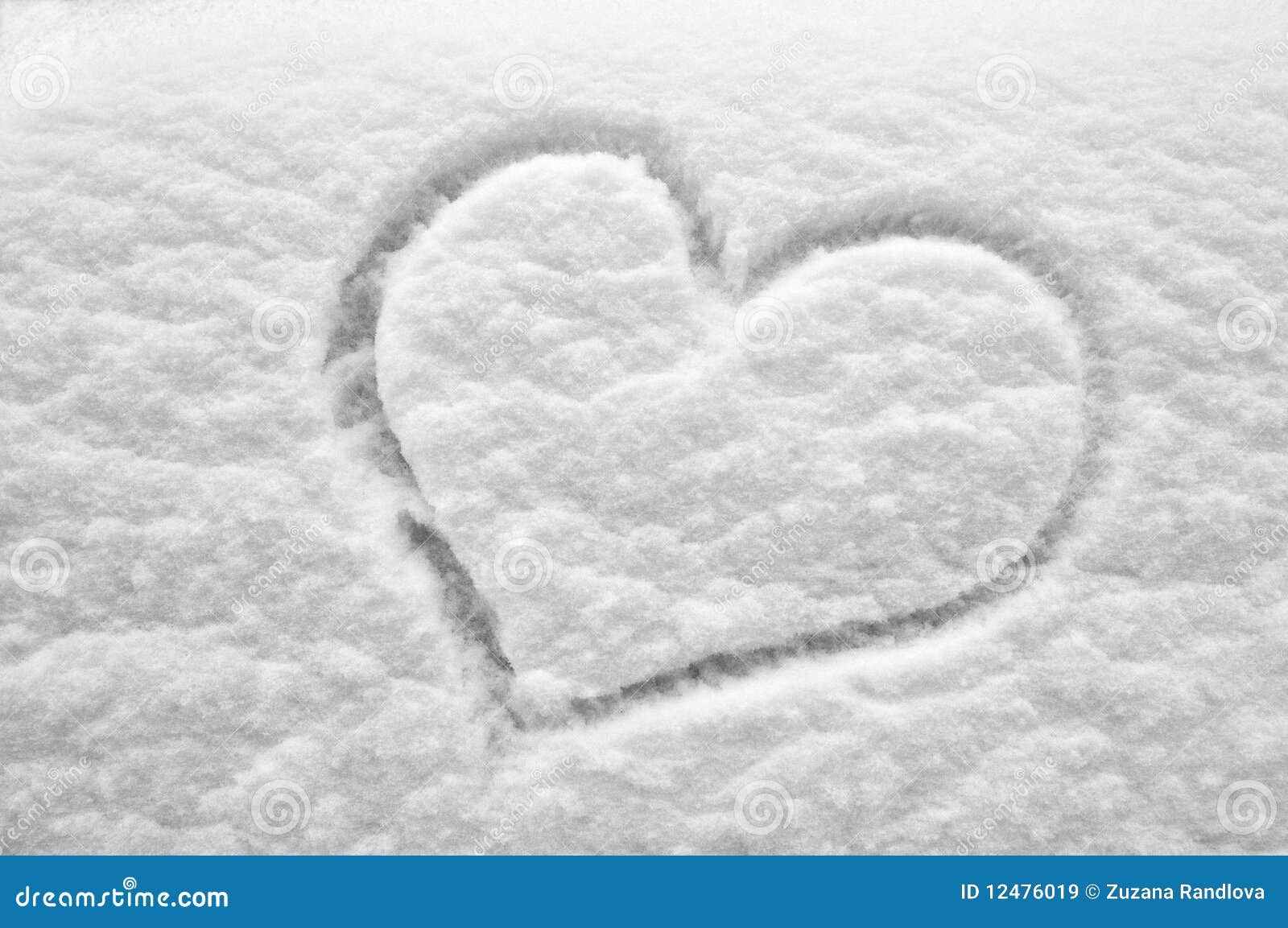 Snow heart stock image. Image of close, fresh, frosty - 12476019