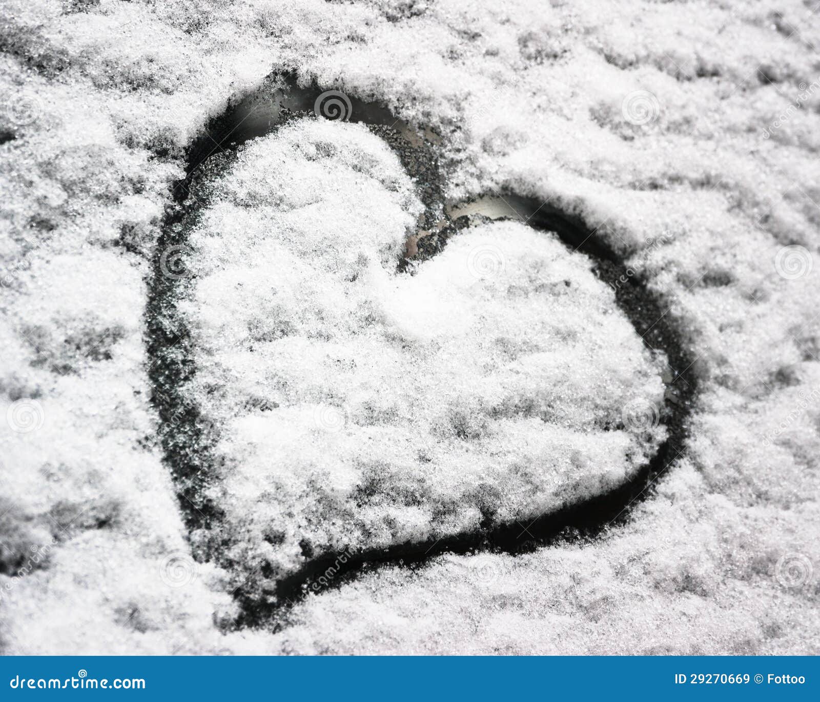 Snow heart stock image. Image of heart, gray, natural - 29270669