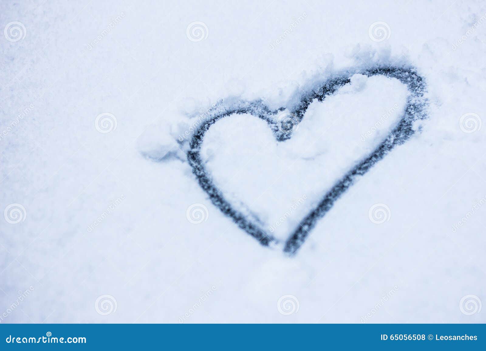 Snow Heart stock photo. Image of relation, surface, passion - 65056508