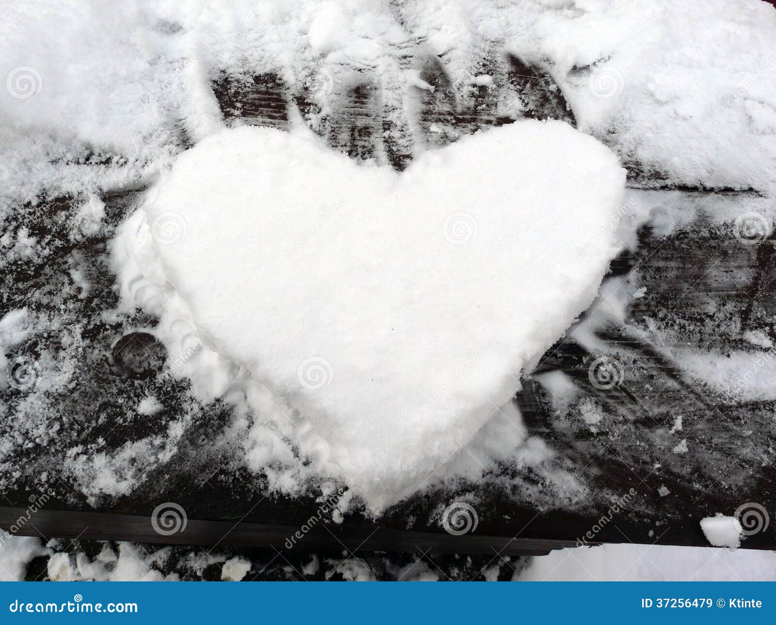 Snow heart stock image. Image of beautiful, hand, frozen - 37256479