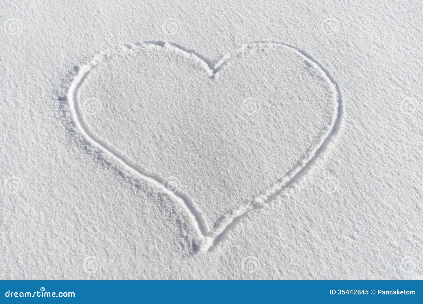 Snow Heart stock image. Image of line, heart, sunny, cold - 35442845