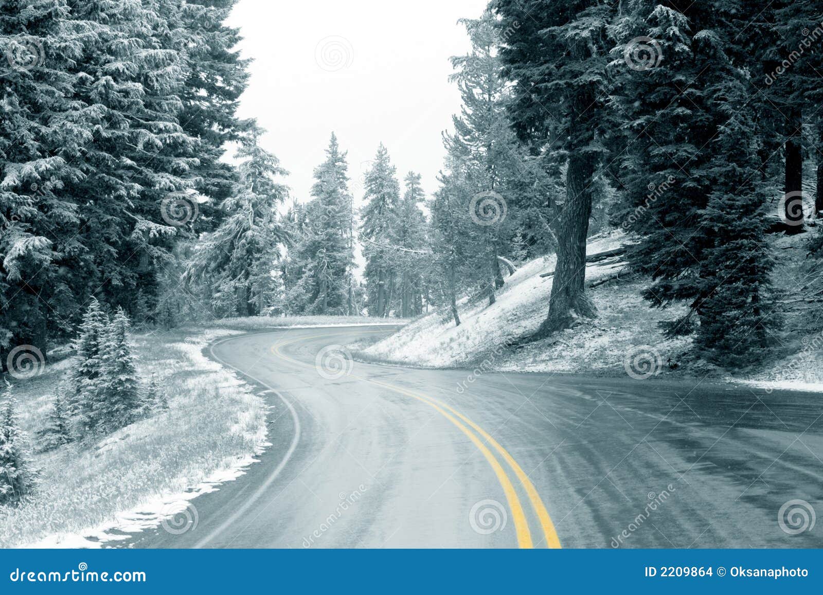 Snow on Highway stock photo. Image of outdoors, difficult - 2209864