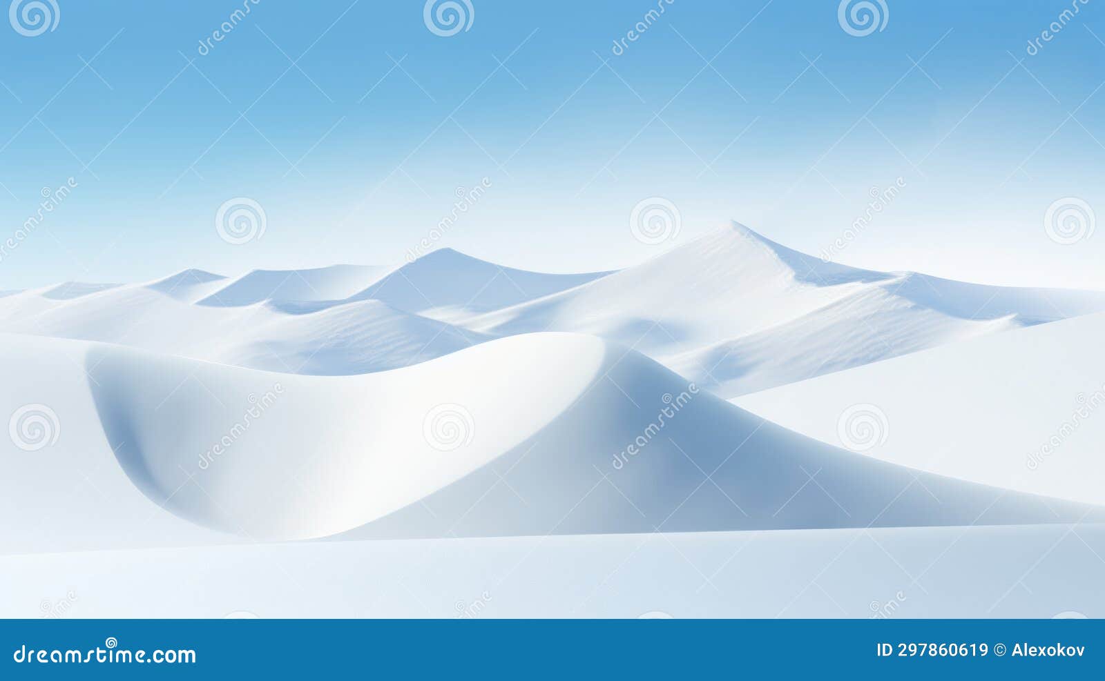 Snow Hills Isolated on White Background AI Generated Stock Illustration ...
