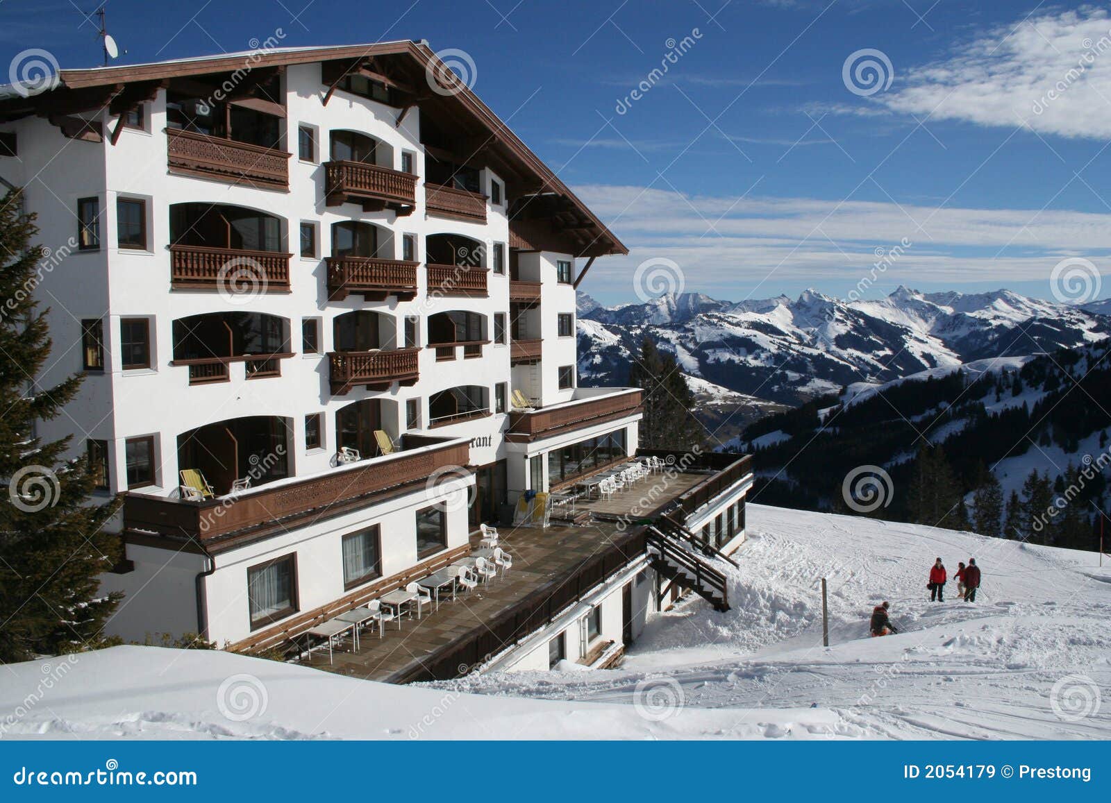Snow Hotel. stock image. Image of alpine, alps, sunshine - 2054179