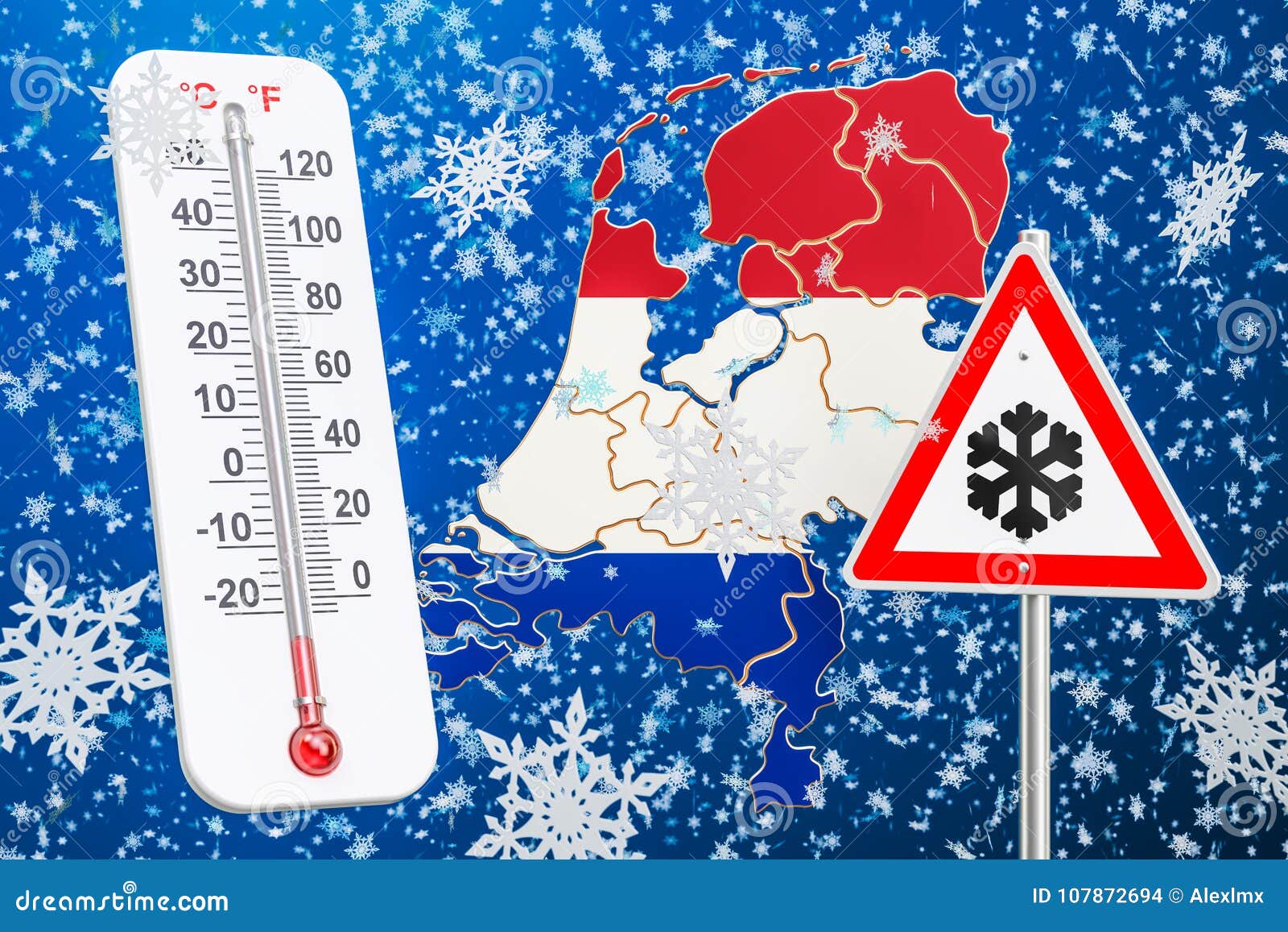 Snow Hurricane, Blizzards and Winter Storm in the Netherlands Co Stock ...