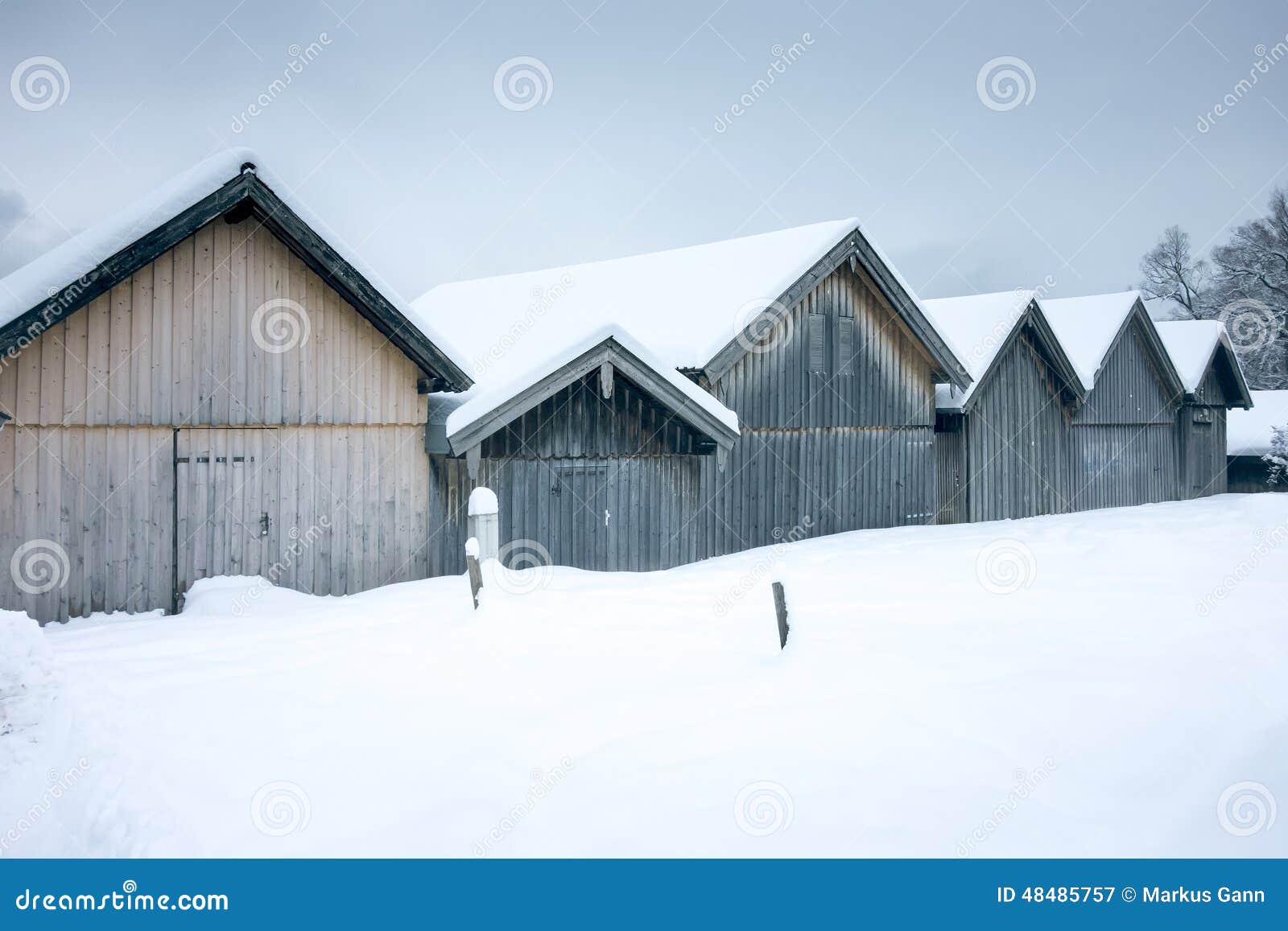 Snow and huts stock image. Image of covered, cold, color - 48485757