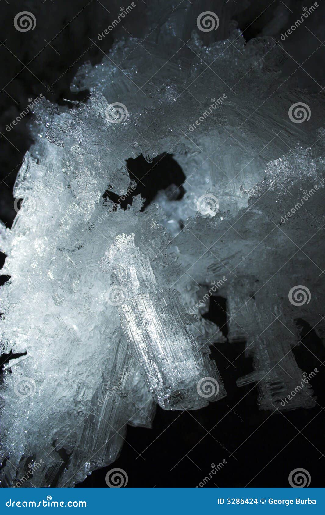 Snow and ice crystals stock photo. Image of snoeflake - 3286424