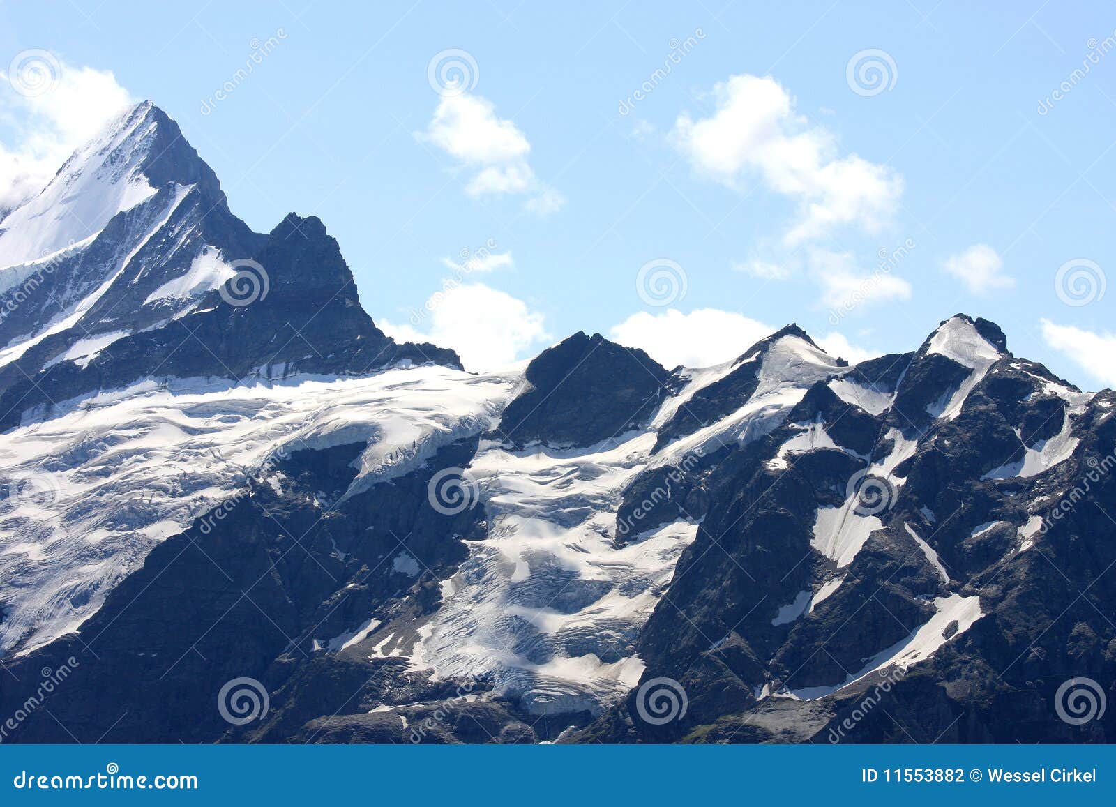 Snow and Ice High in the Swiss Mountains Stock Photo - Image of bernese ...