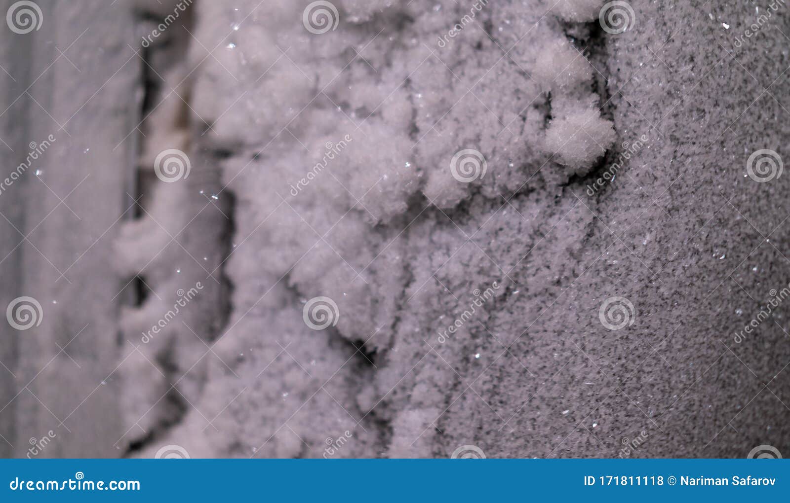 Snow and Ice on a Metal Surface Stock Photo - Image of nature, design ...