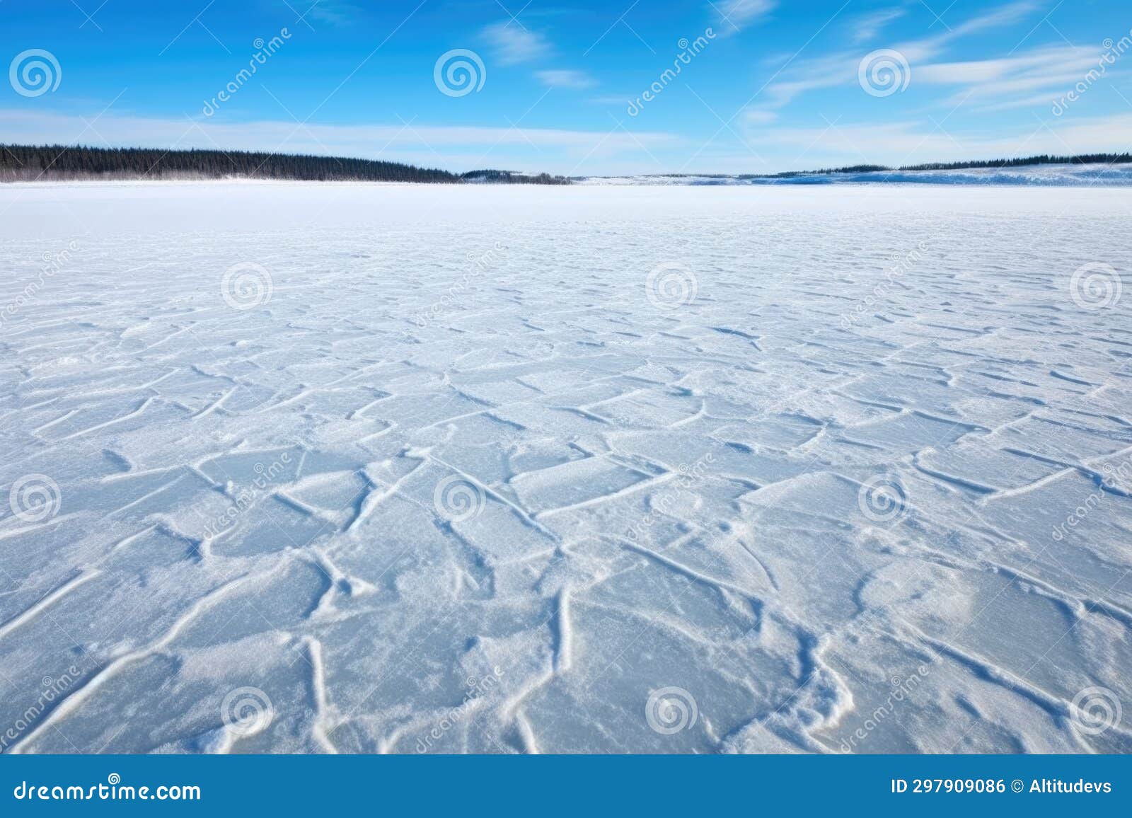 Snow and Ice Pattern on a Frozen Lake Stock Photo - Image of chilling ...