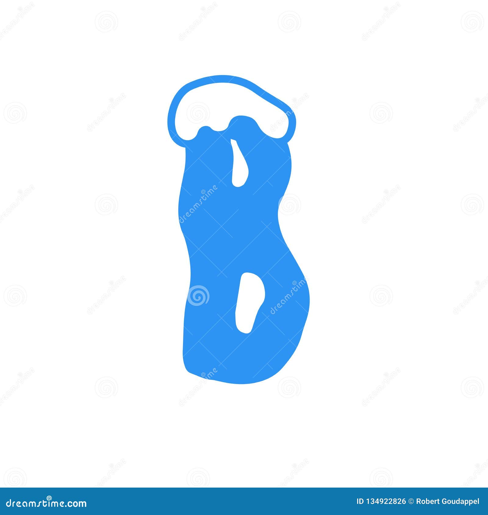 Vector Snow Letter Logo B stock vector. Illustration of digit - 134922826