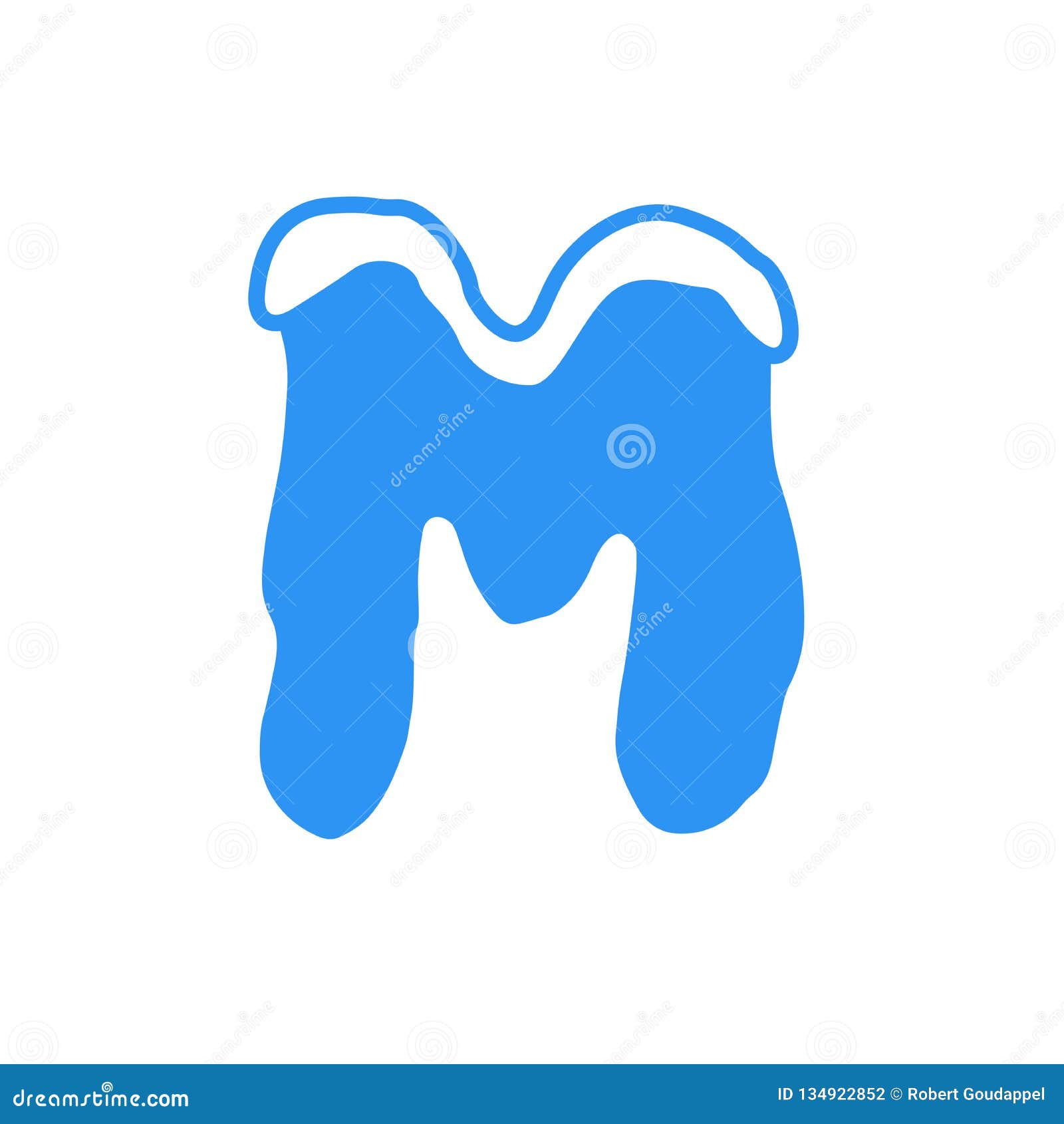 Vector Snow Letter Logo M stock vector. Illustration of deep - 134922852