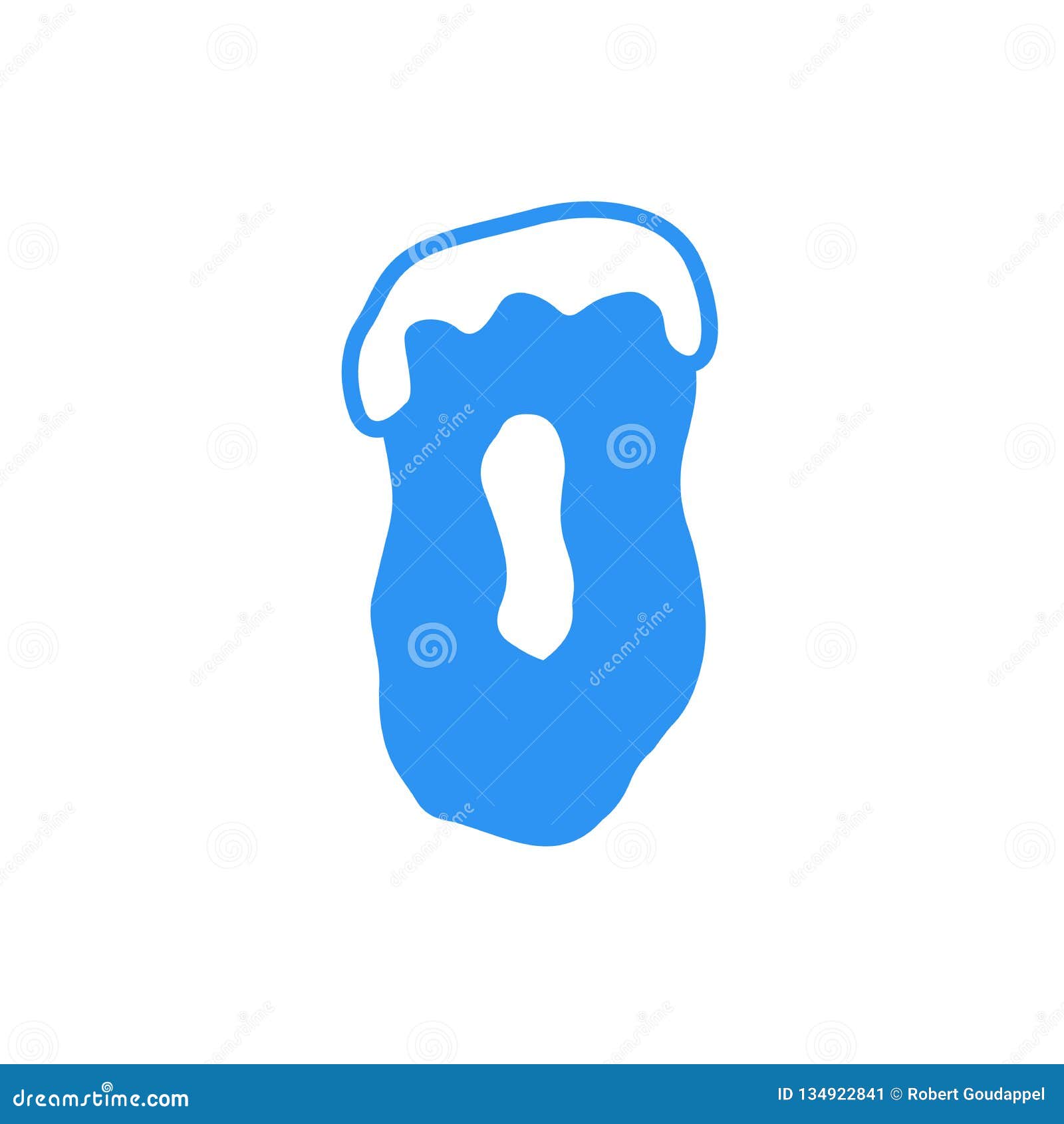 Vector Snow Letter Logo O stock vector. Illustration of isolated ...