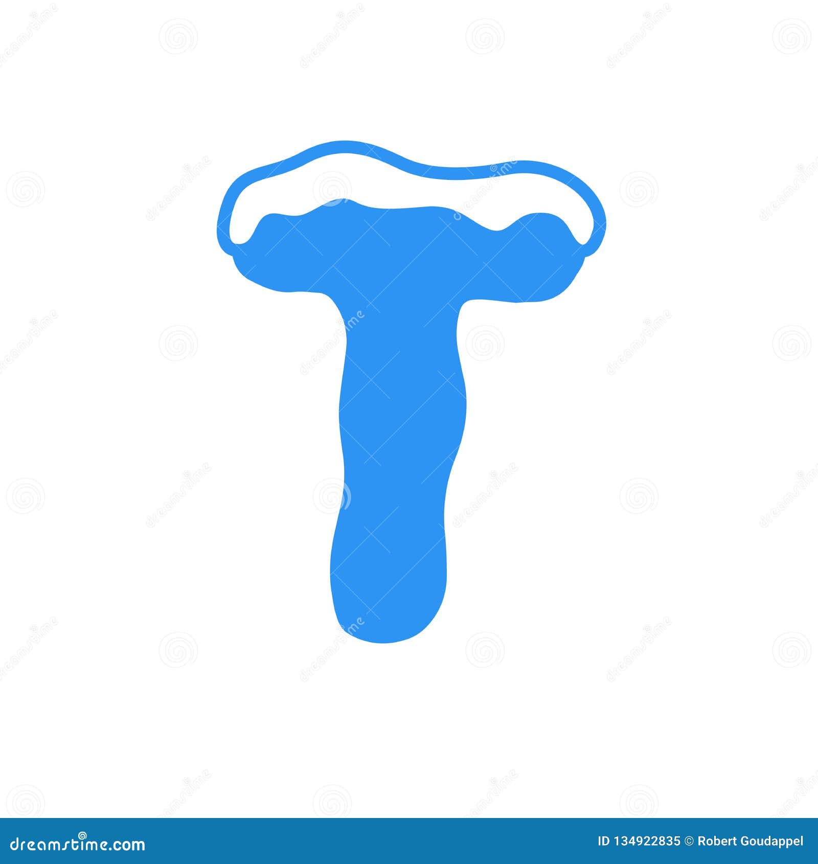 Vector Snow Letter Logo T stock vector. Illustration of alphabet ...