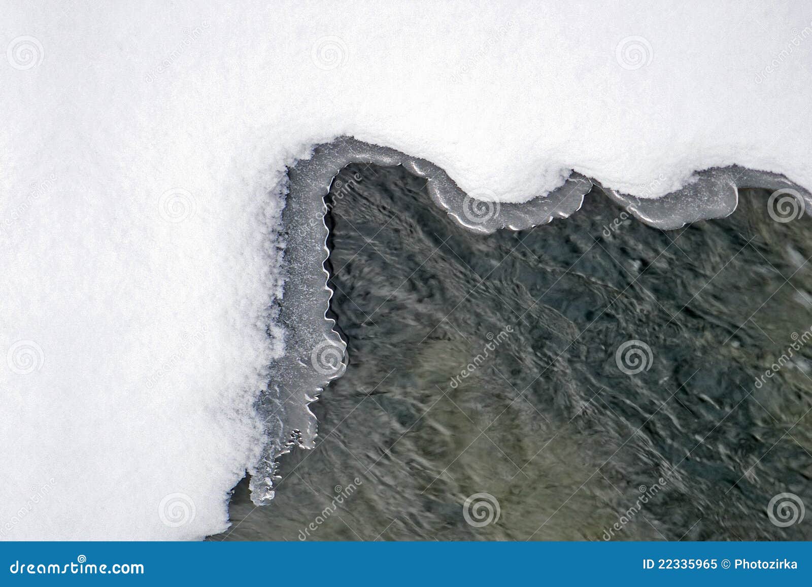 Snow, ice, water stock image. Image of fragment, winter - 22335965