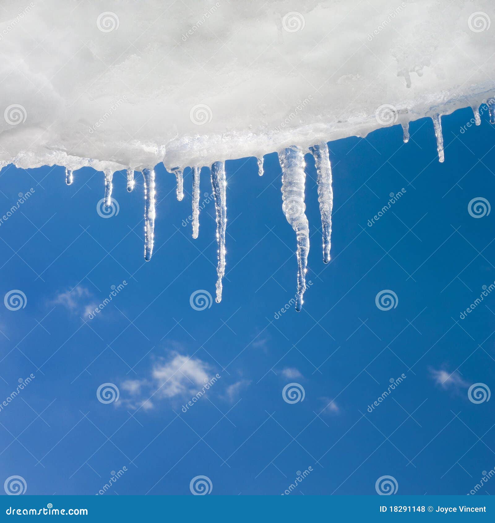 Snow and icicles stock photo. Image of background, seasonal - 18291148