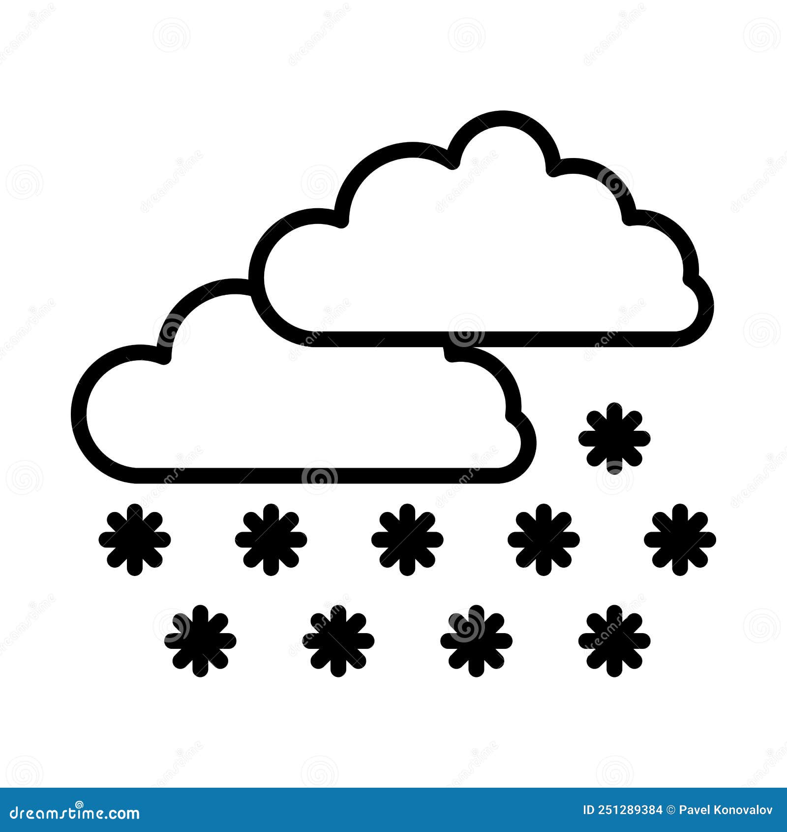 Snow Icon stock vector. Illustration of information - 251289384