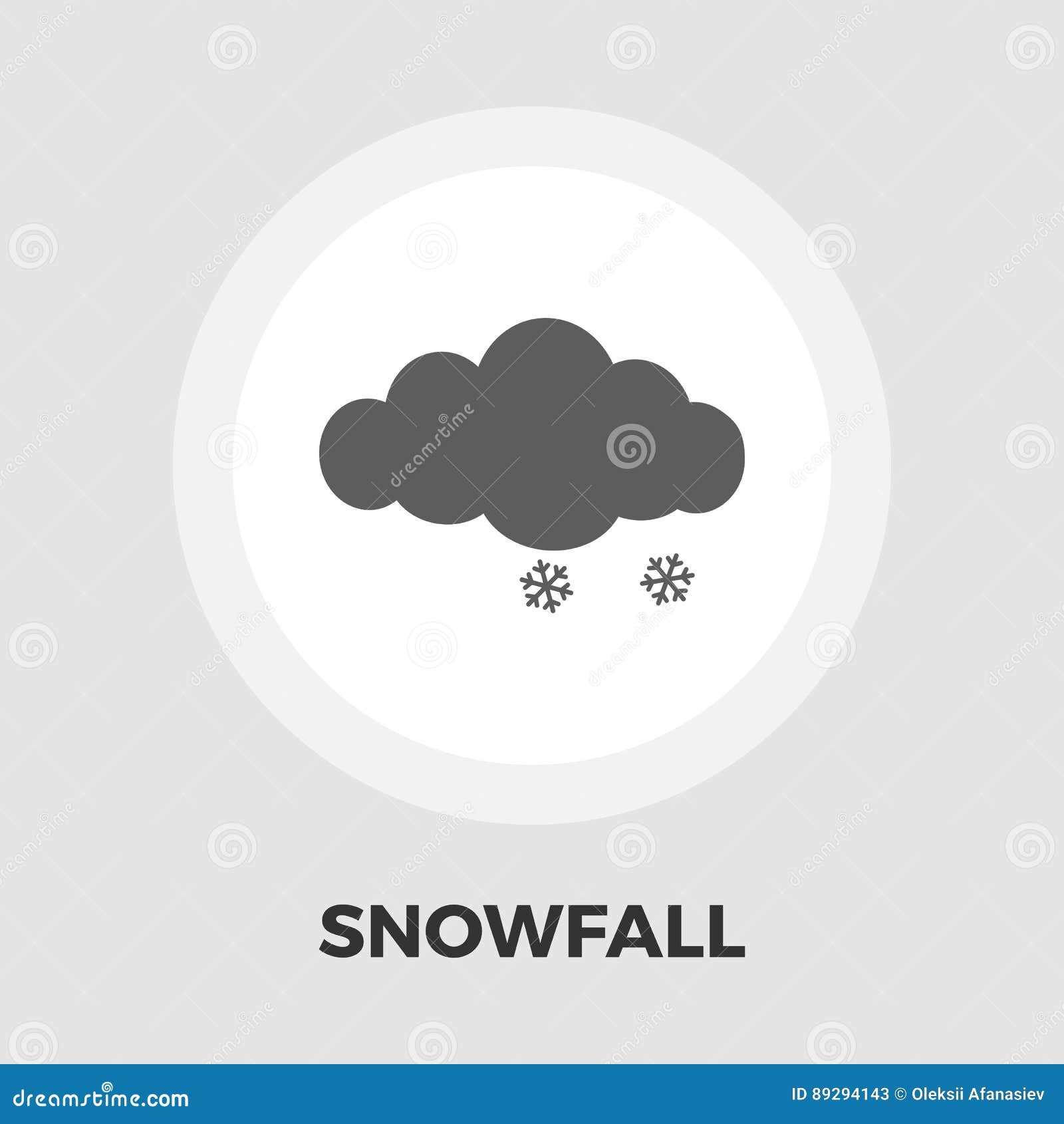 Snow icon flat stock vector. Illustration of blue, object - 89294143
