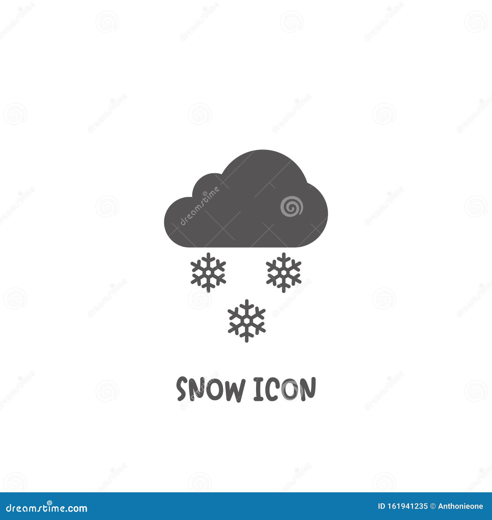 Snow Icon Simple Flat Style Vector Illustration Stock Vector ...