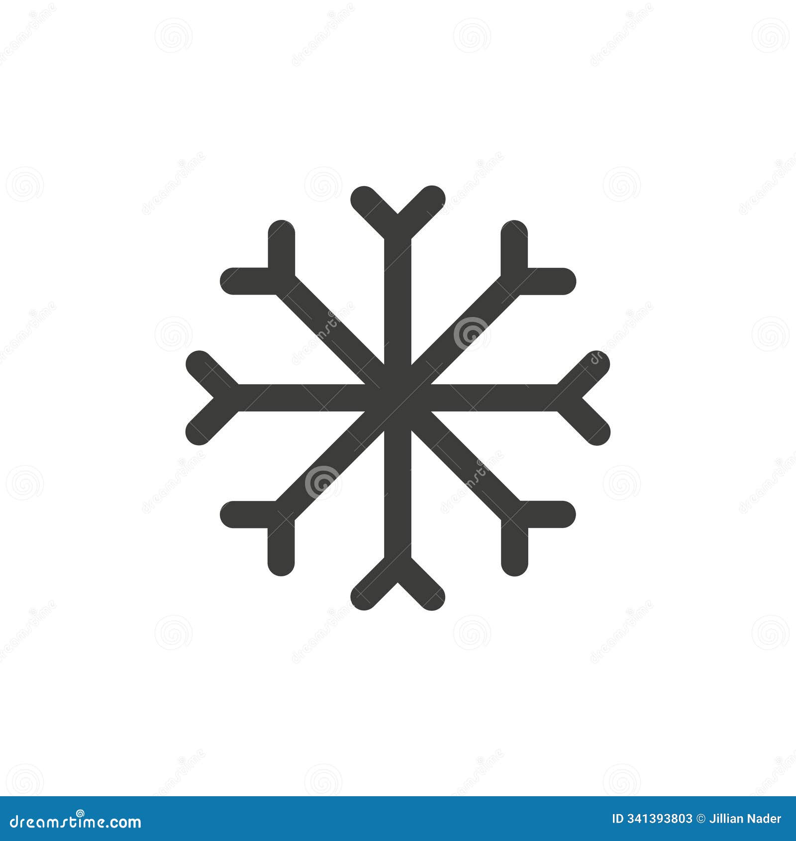 Snow Icon Simple Outline Vector Logo Stock Vector - Illustration of ...